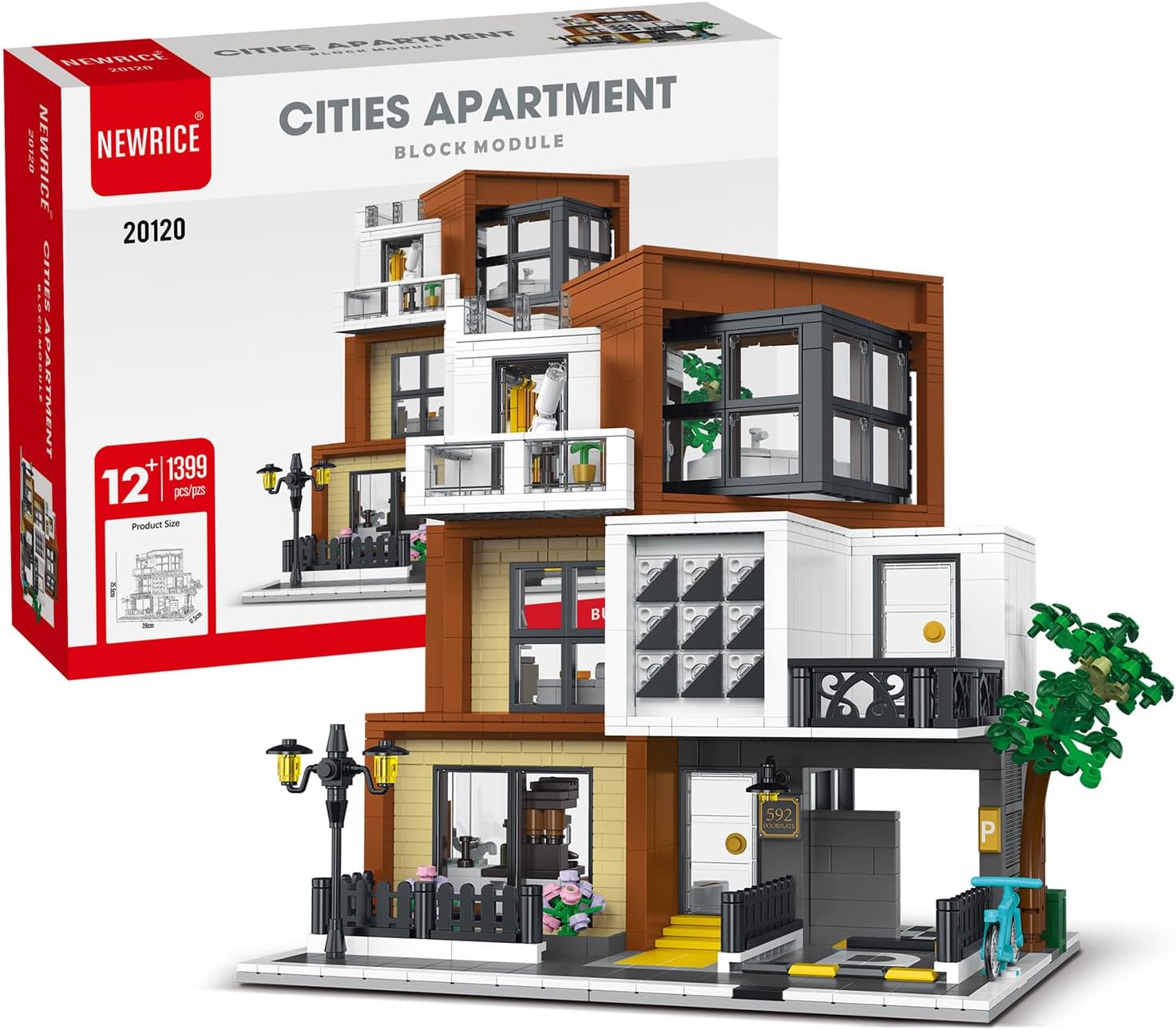 Amazon.com: NEWRICE Modern Villas Architecture Building Kit with LED ...