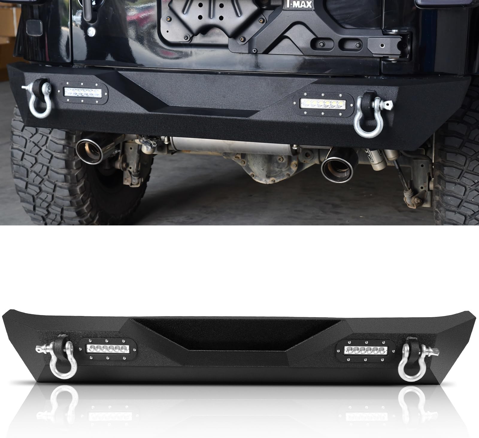Amazon.com: AutoSteelix Rear Bumper Compatible with 2007-2018 Wrangler ...