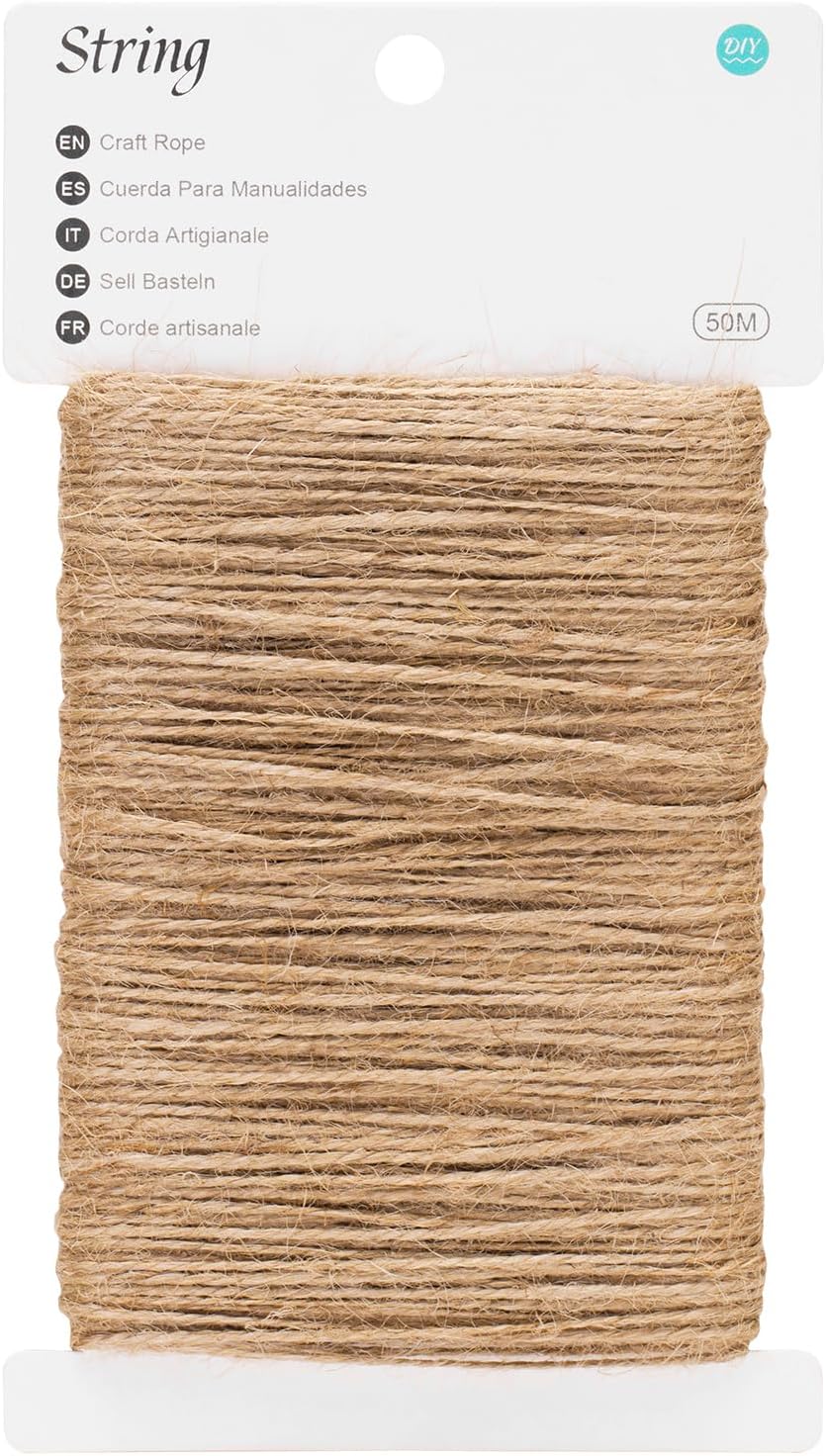 KINGLAKE 50m Garden Twine String, 2mm Brown Jute Twine String for ...