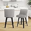 Amazon.com: Cozyman 26 Inch Bar Stools Set of 2, Gray Swivel Counter ...