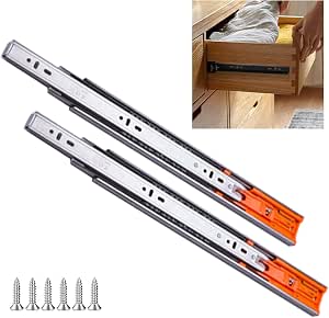 Amazon.co.jp: 3 Section Hydraulic Soft Close Pull Out Slide Rail, Full ...