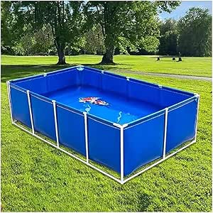 Amazon.com: Aquarium Pool, PVC Canvas Ponds with Drain Valve, Temporary ...