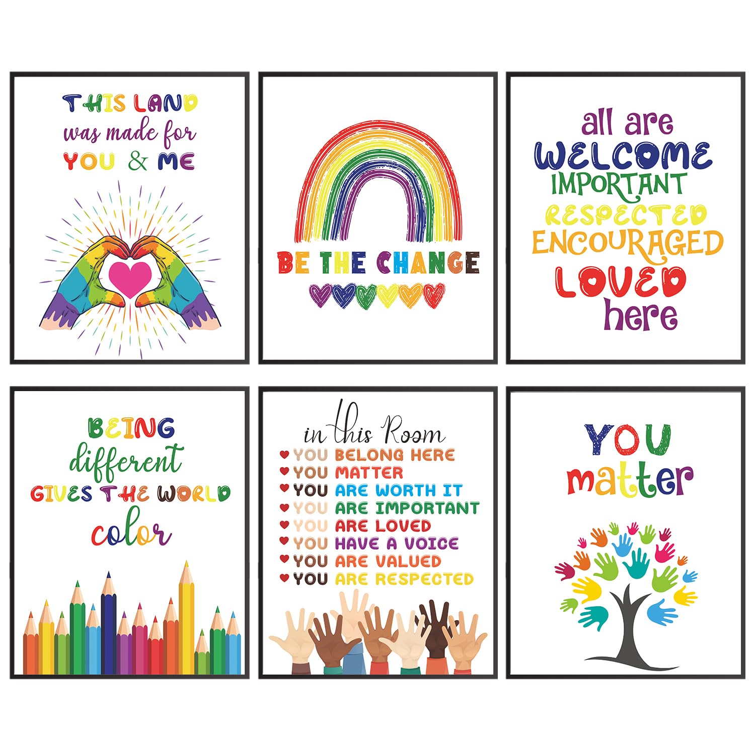 Amazon.com: Classroom Decor Poster Positive Affirmations Wall Decor ...