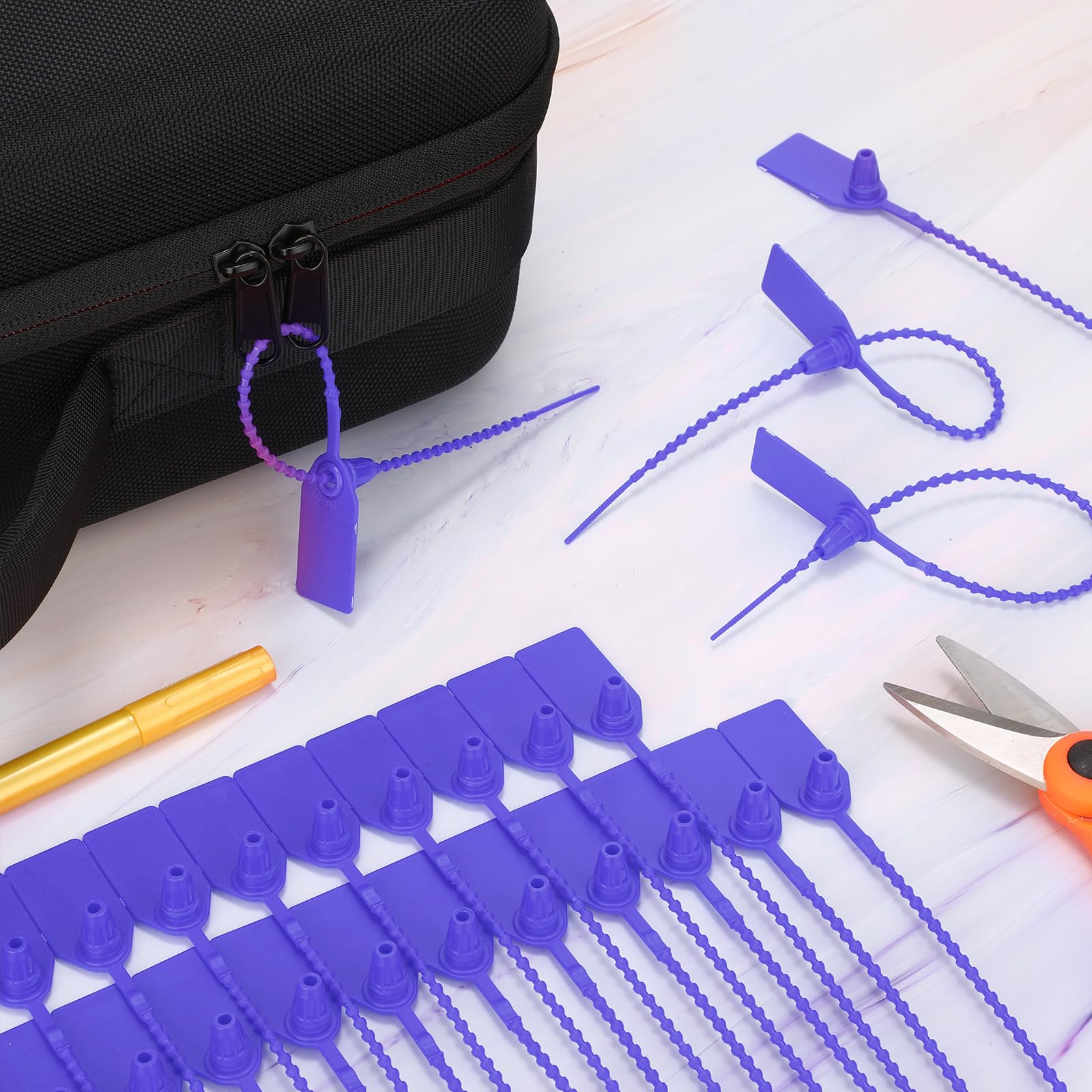 Snapklik.com : Nuanchu 500 Pcs Plastic Tamper Seals Zip Ties For Fire ...