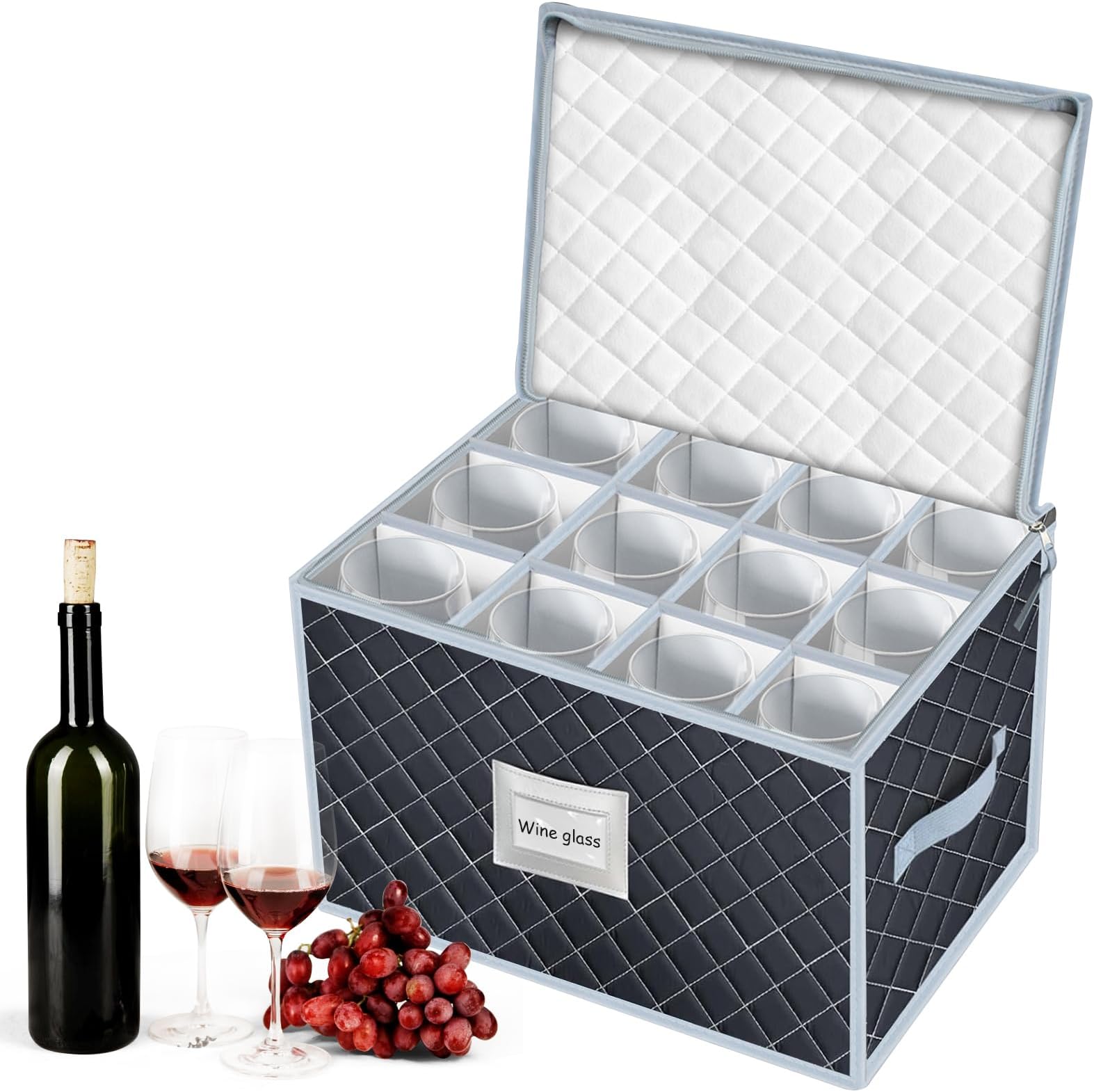 Wine Glass or Beer Glass Glassware Storage Box by Glassjacks - 15 cells ...