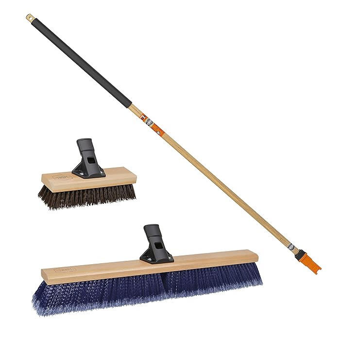Buy SWOPT Rough Surface Deck Brush and 24" Multi-Surface Push Broom- 60 ...