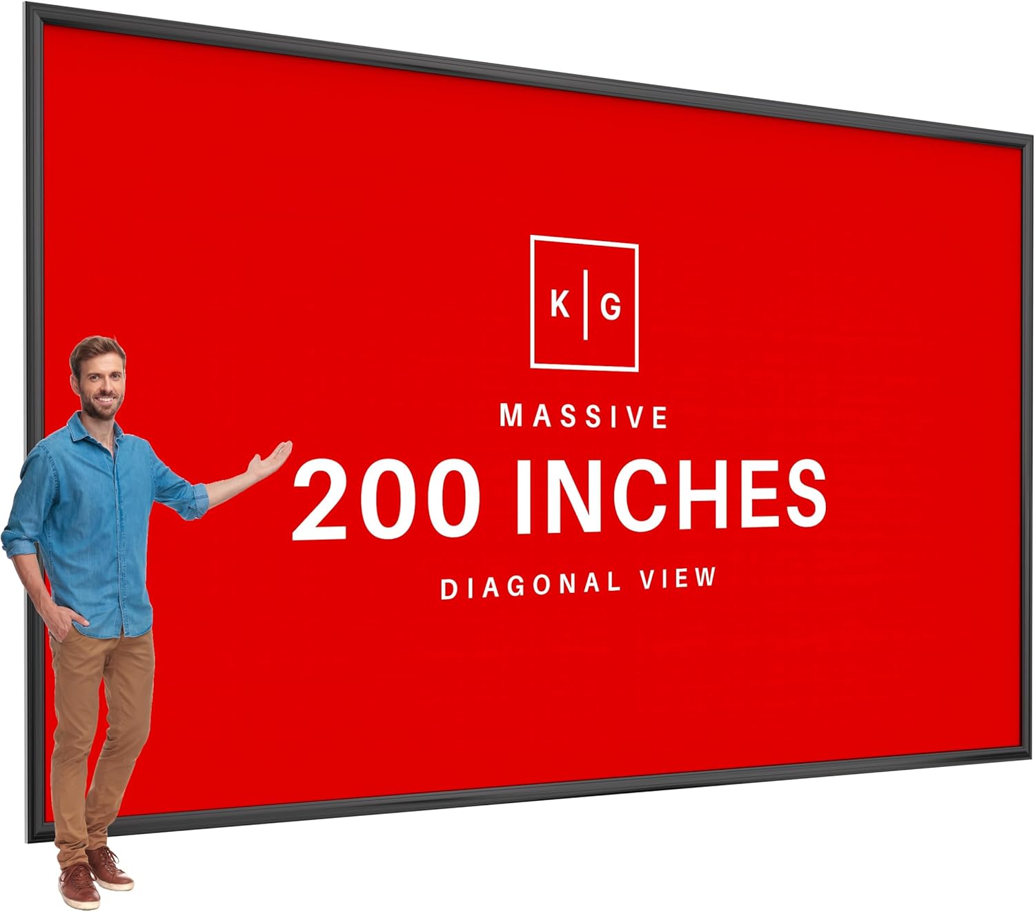 Amazon.com: KHOMO GEAR Fixed Frame Projector Screen - Matte 200 inch ...