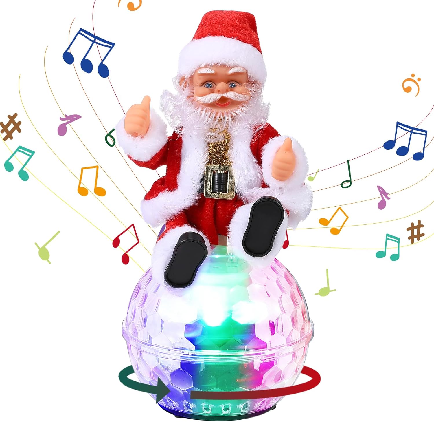 Victop Electric Santa Claus Singing Christmas Santa Claus with Rotating ...