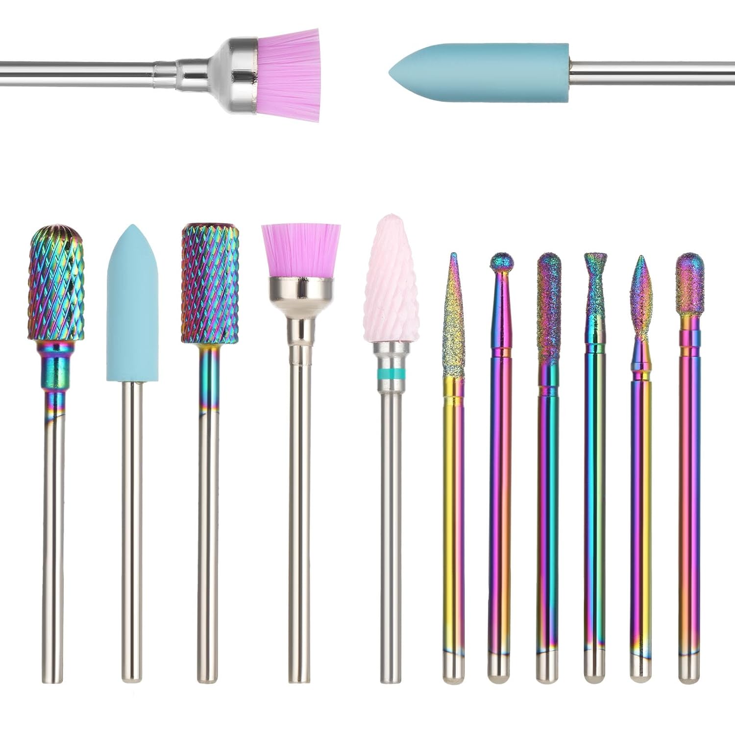 Amazon.com: 11 Pcs Nail Drill Bits Set 3/32'' Nail Bit Set for Acrylic ...
