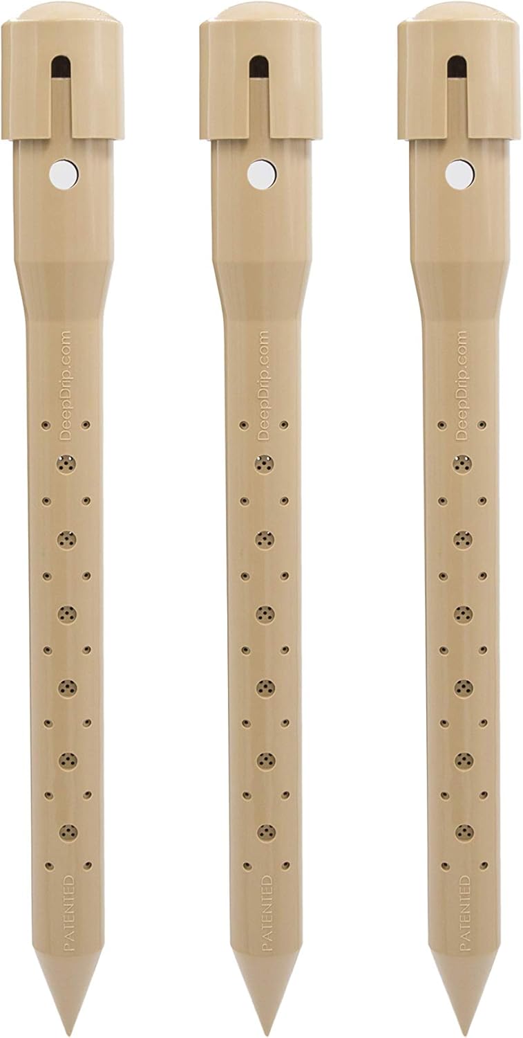 Amazon.com: 14 in. DEEP DRIP Plant Watering Stake (3 Pack) (Tan) | UV ...