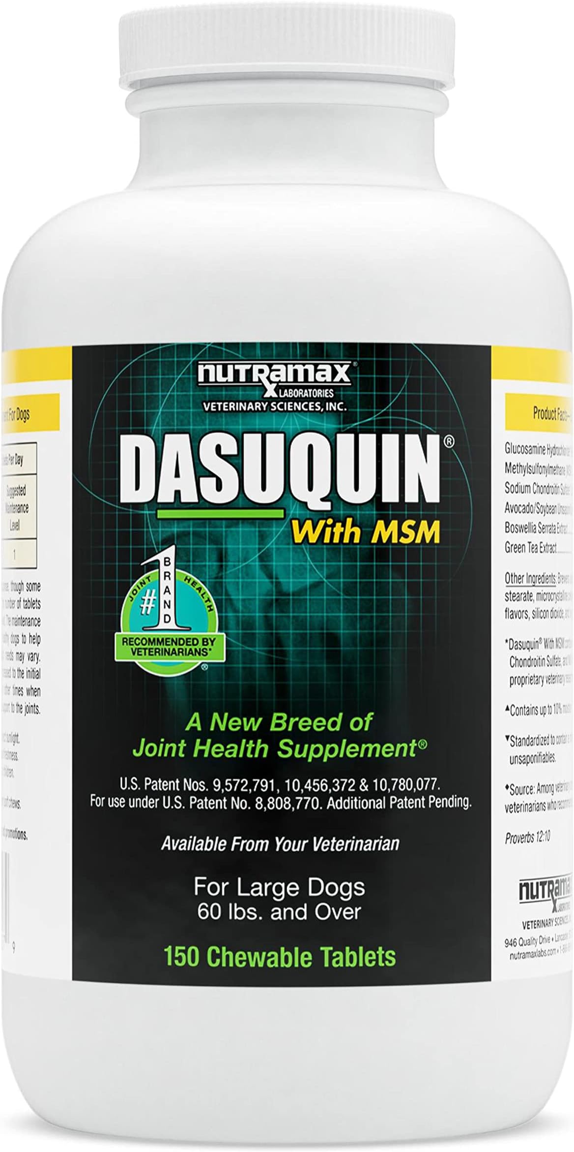 Nutramax Dasuquin with MSM Chewables, Large Dog, 150 Count : Amazon.co ...