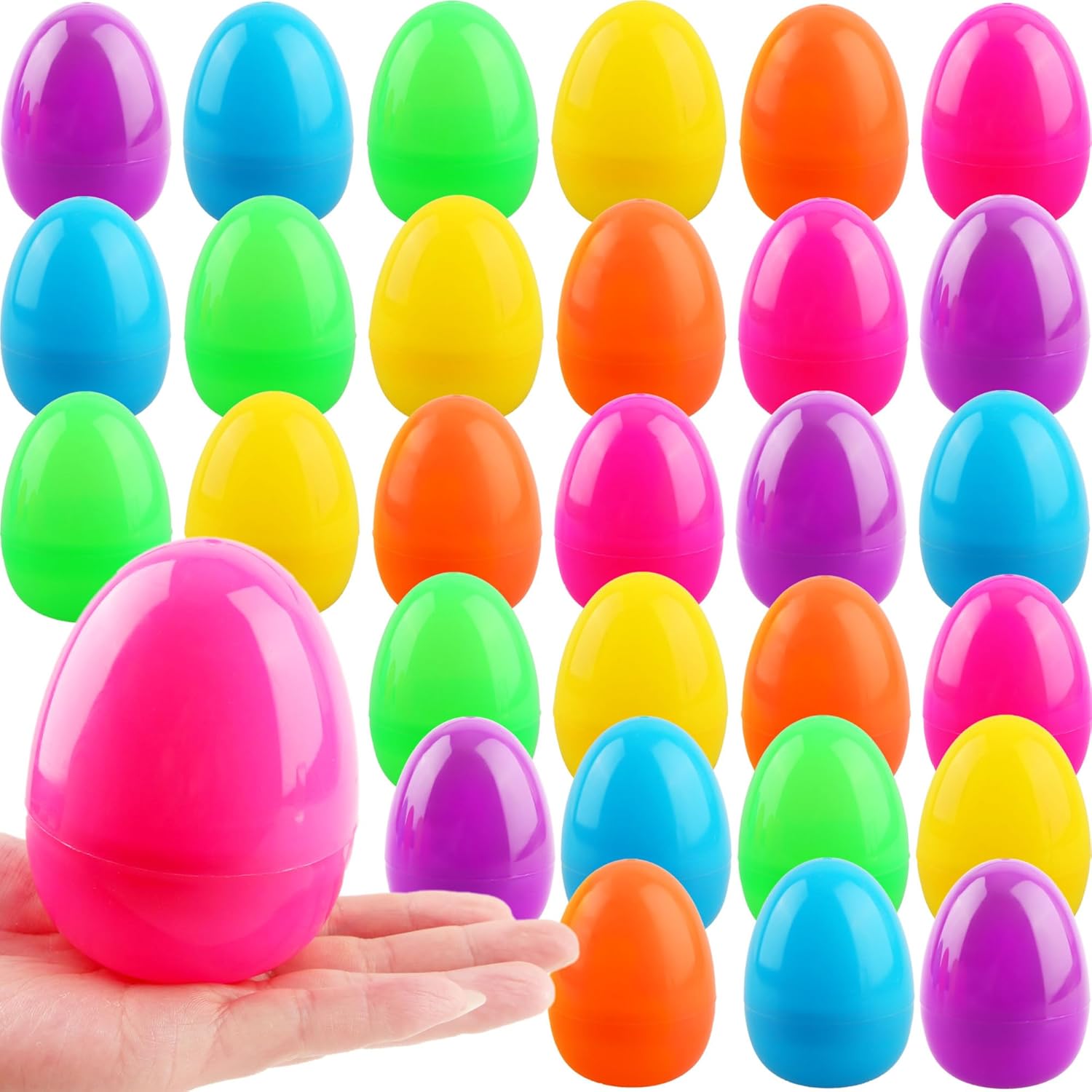 Amazon.com: Puteraya 30 Pack Easter Eggs Colorful Large Easter Eggs ...