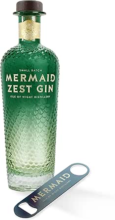 Mermaid Zest Gin 70cl with Bar Blade Gift - Smooth, Refreshing & Zesty ...