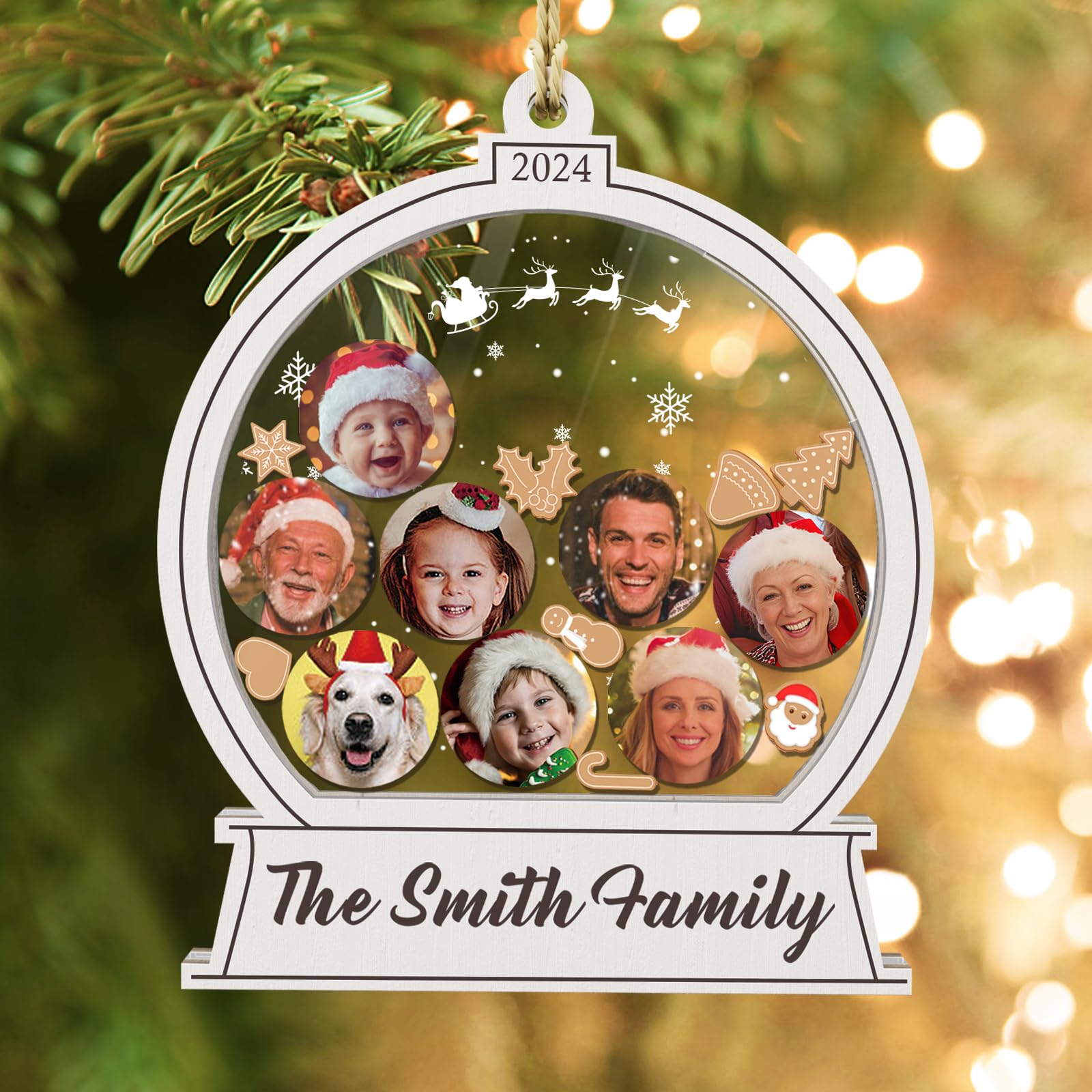 Amazon.com: Bemaystar Personalized Photo Christmas Ornaments - Gifts ...