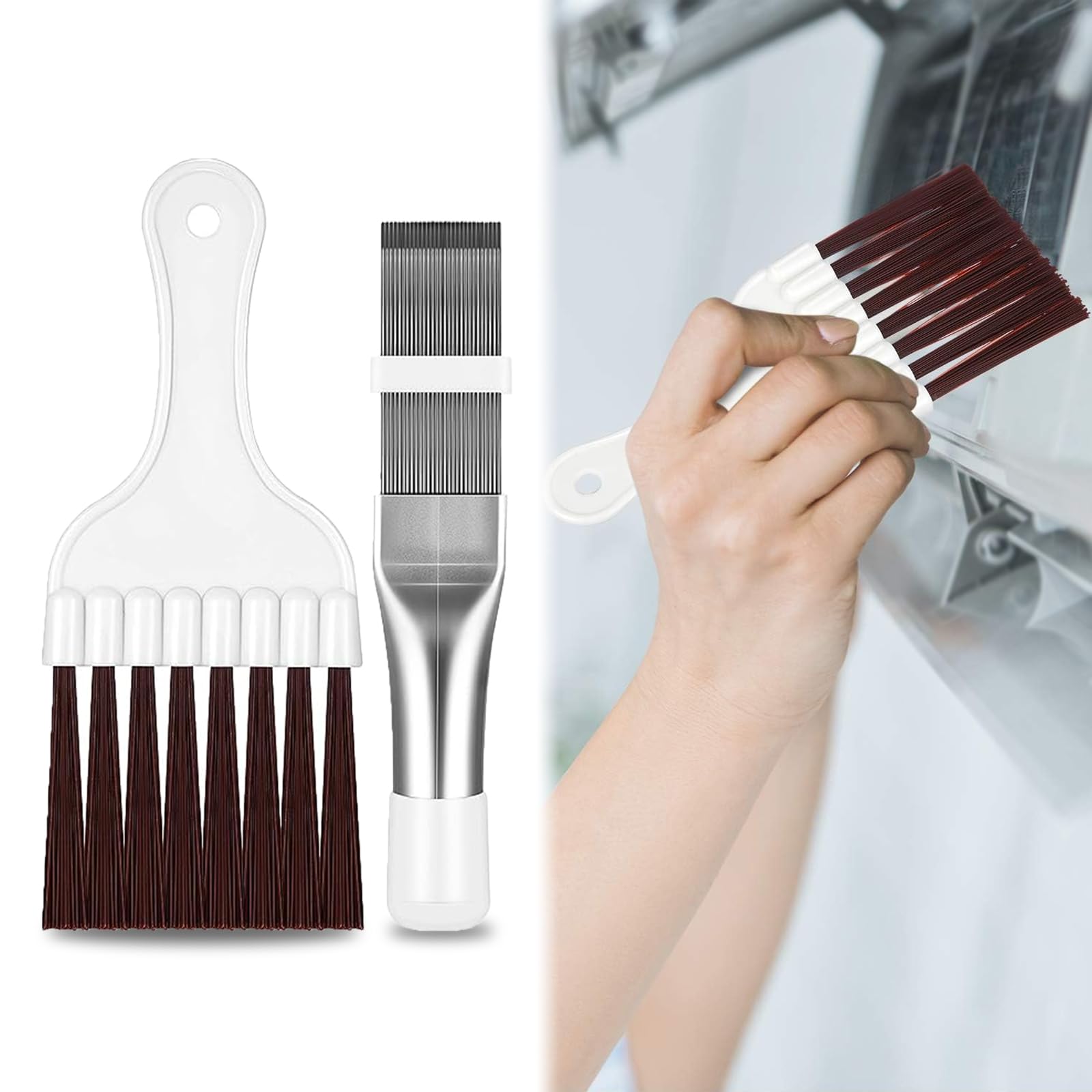 Amazon.com: GKmow 2 PCS Air Conditioner Condenser Fin Cleaning Brush ...