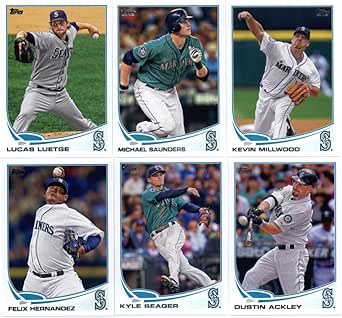 Amazon.com: 2013 Topps Baseball Seattle Mariners Complete Team Set ...