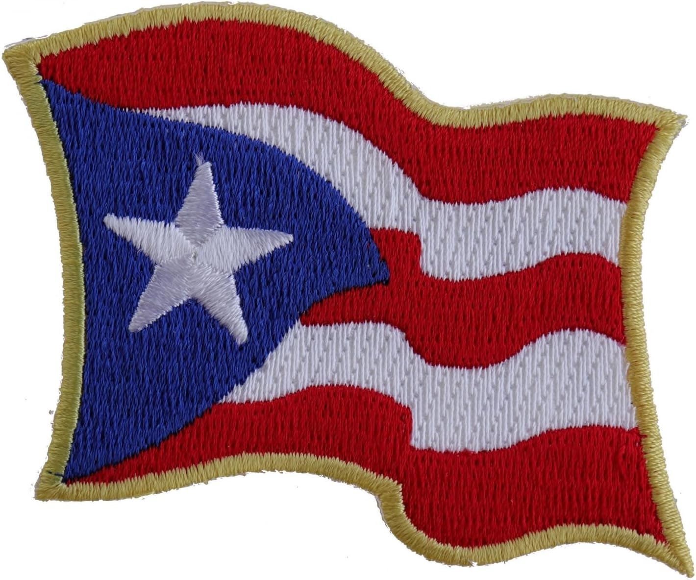 Amazon.com: Puerto Rico Flag Patch - 3x2.5 inch. Embroidered Iron on ...