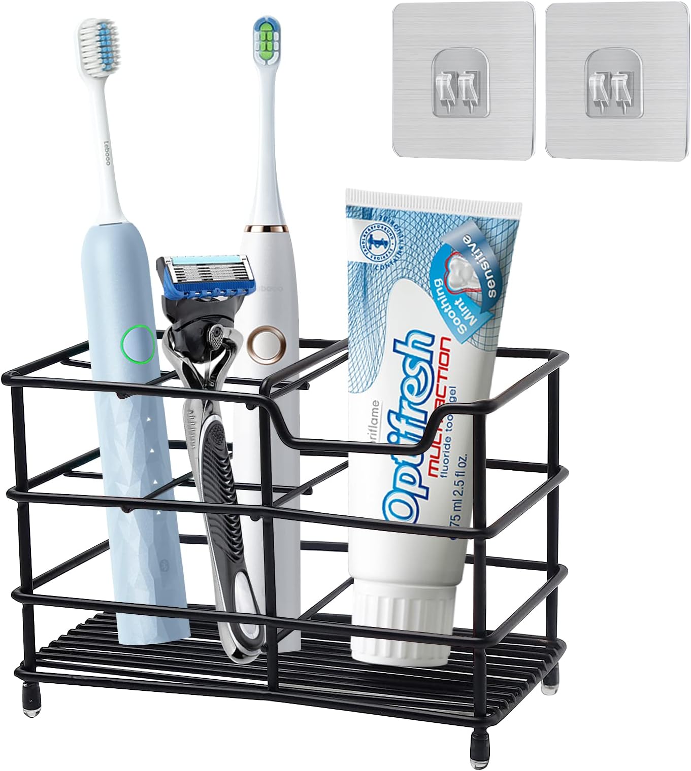 Toothbrush Holder Stainless Steel Black, Wentsent Antibacterial ...