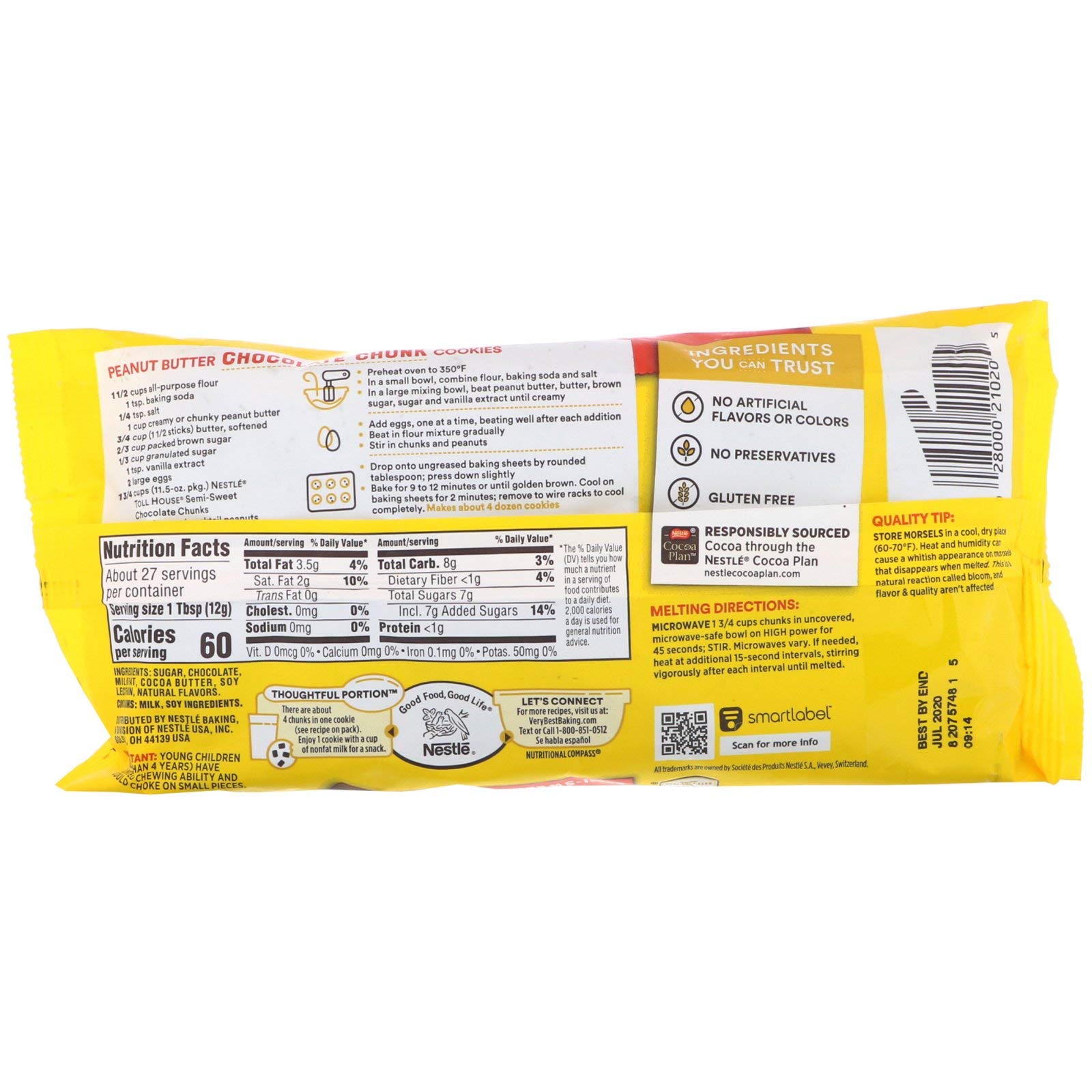 Nestle Chocolate Chips Nutrition Facts