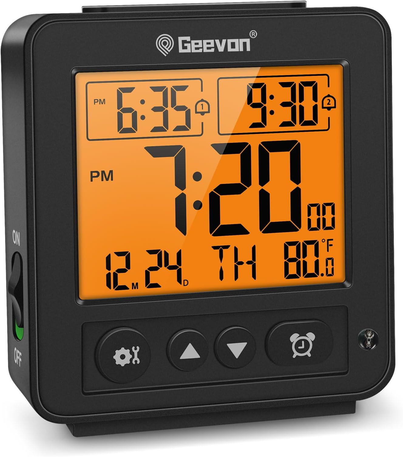 Amazon.com: Geevon Smart Night Light Small Digital Alarm Clock with 2 ...