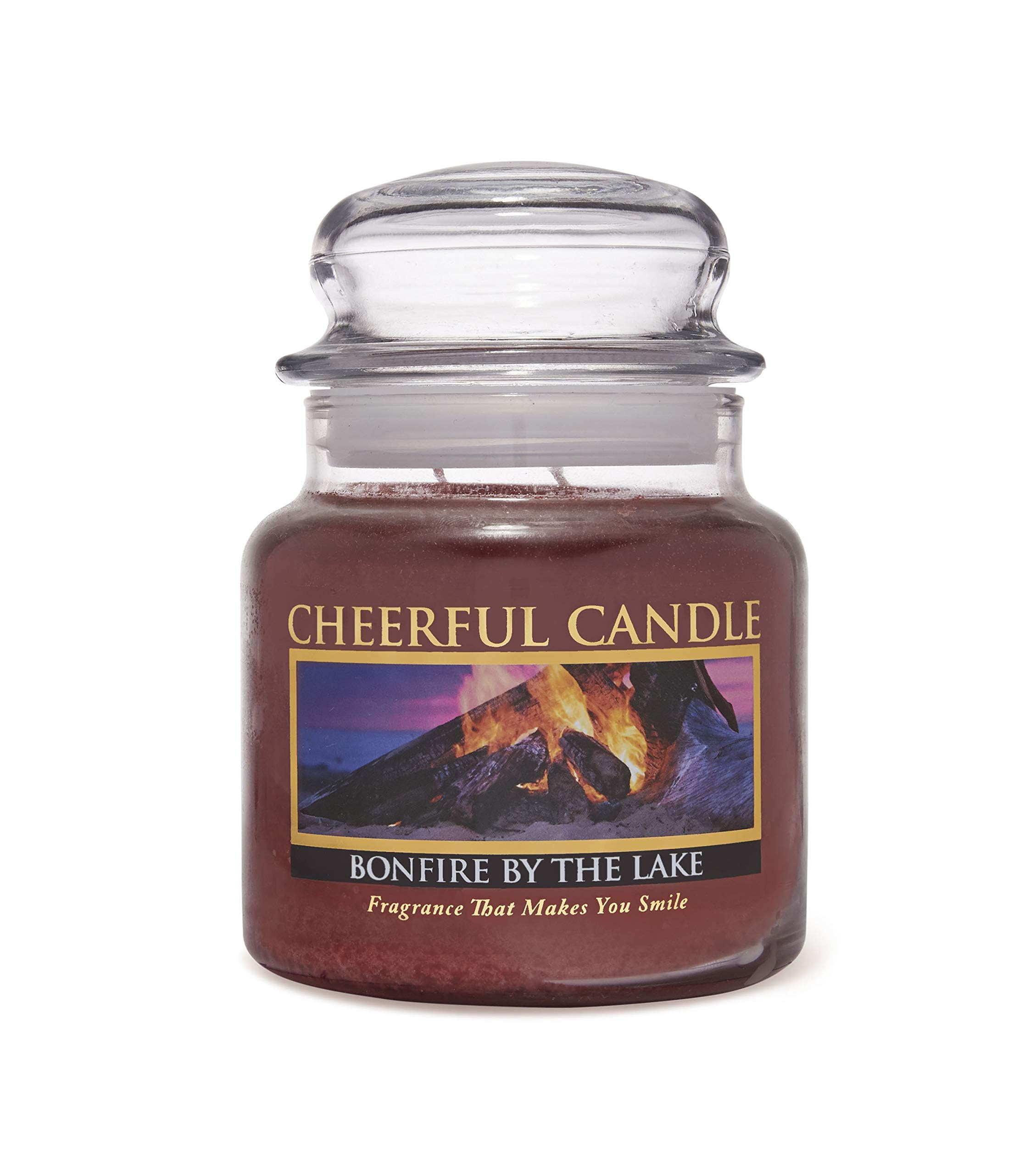 Amazon.com: A Cheerful Giver - Bonfire By The Lake Scented Glass Jar ...