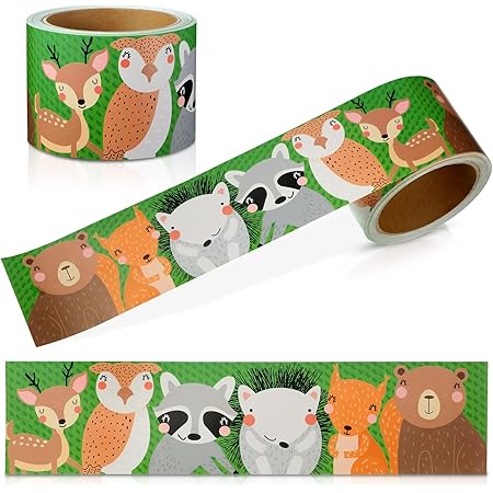 Amazon.com: 50 Feet Woodland Animal Bulletin Board Borders Woodland ...