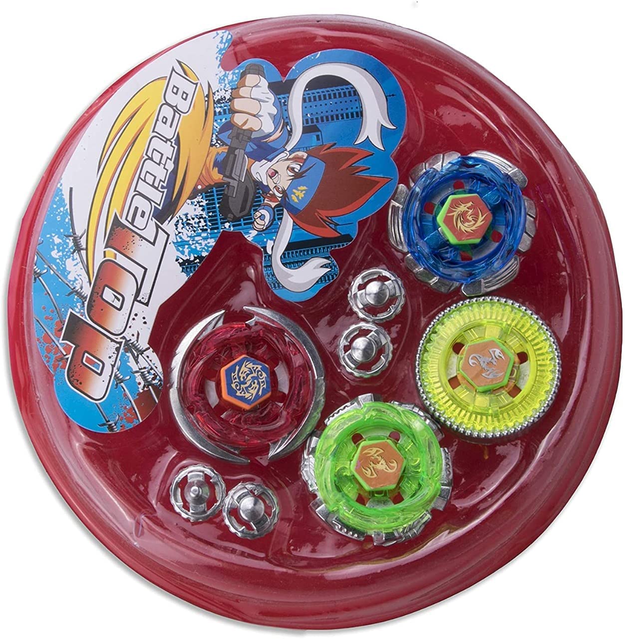 Buy Metal Beyblad Toy Set with Stadium and 2 Launchers 4 Blade Metal ...