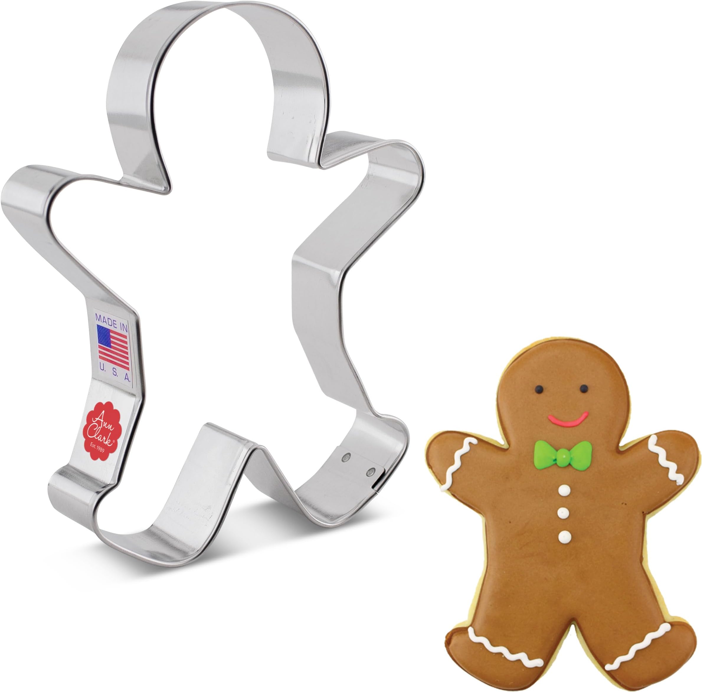 Amazon.com: Saktopdeco 8 Counts Gingerbread Metal Cookie Cutter Small ...