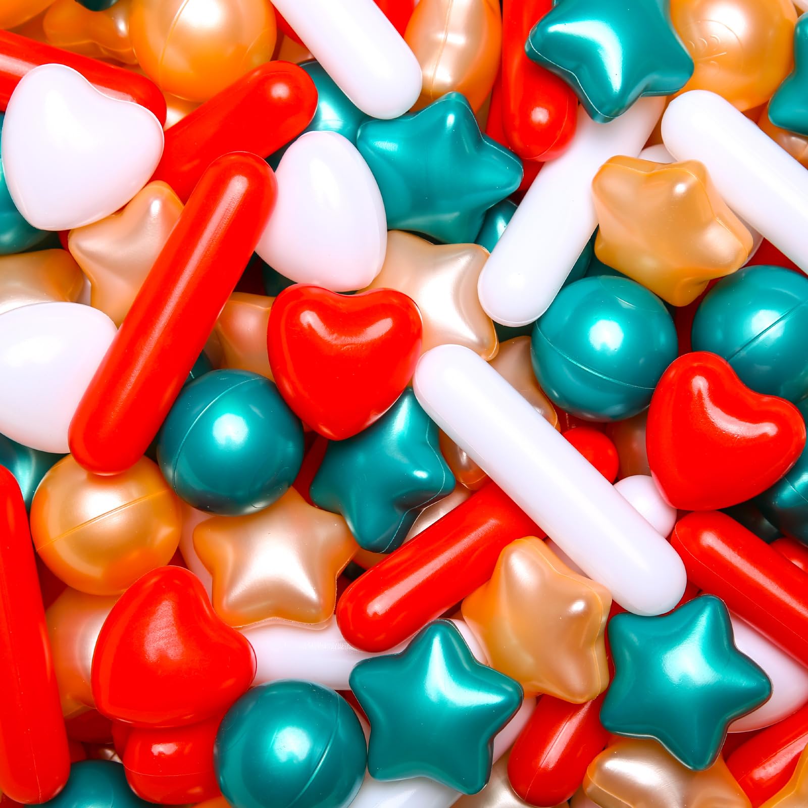 Amazon.com: STARBOLO Ball Pit Balls Stars Hearts Gaint Sprinkles150pcs ...