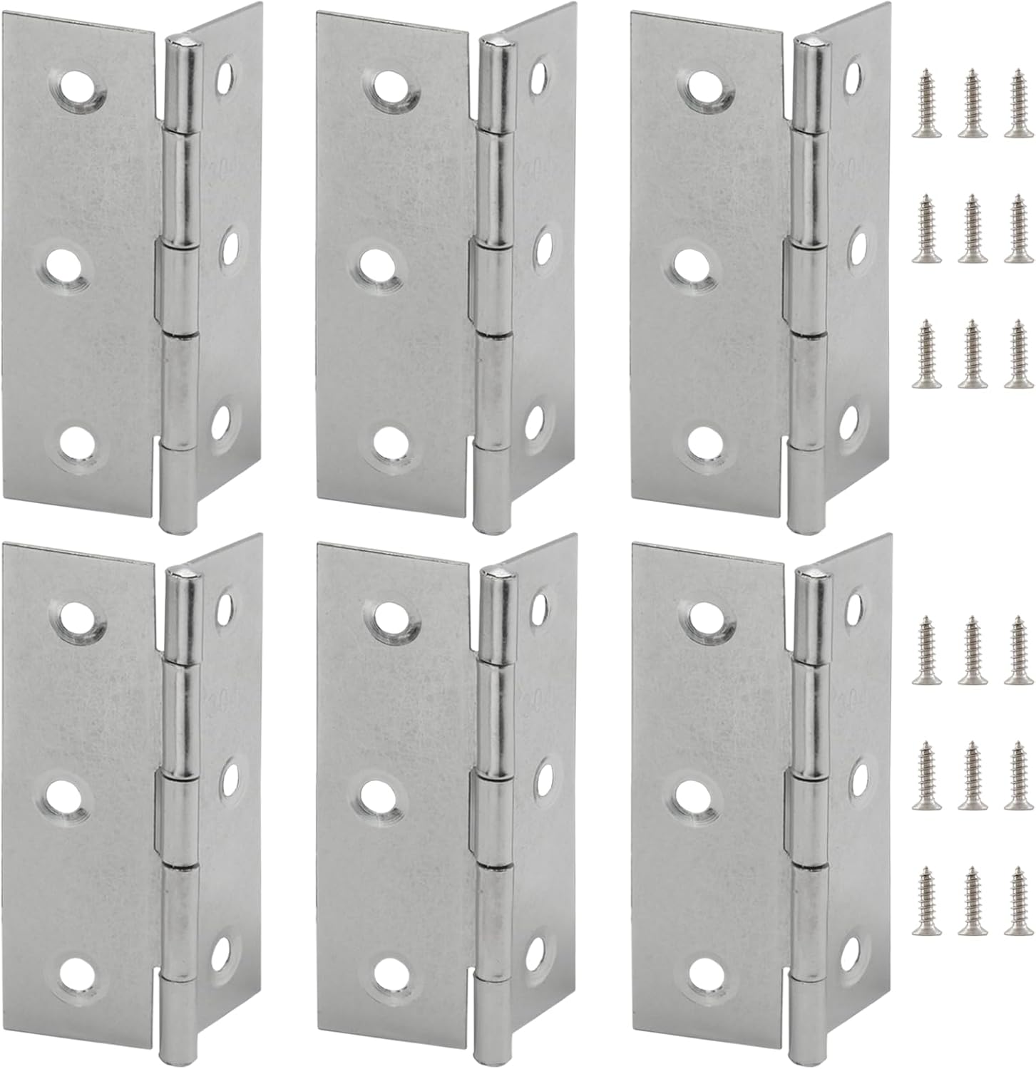 Luomorgo 6 Pack 3 Inch Mini Hinges Butt Hinges, Stainless Steel Cabinet ...