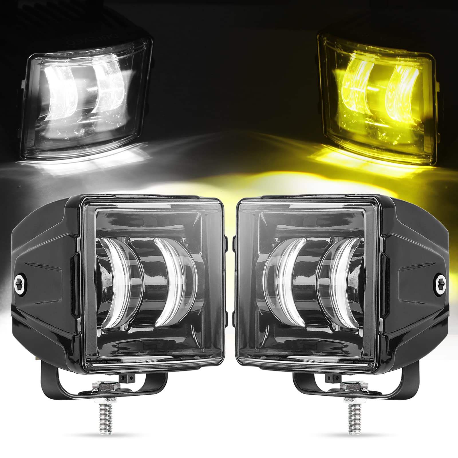 Buy LED Cubes Pods Lights, 120W 3 Inch LED Spot Work Light Bar with ...