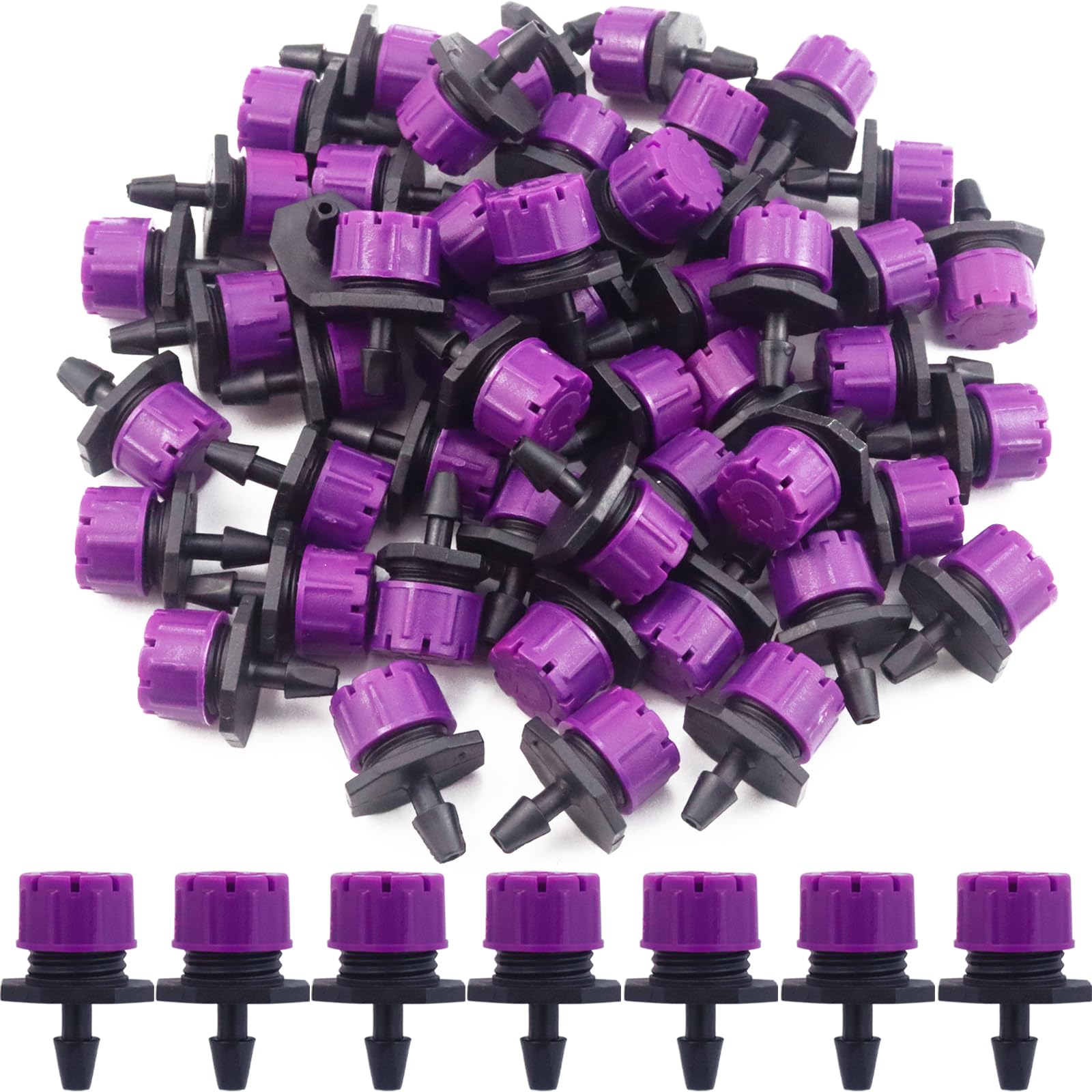 Amazon.com : 150 Pcs Adjustable Micro Drip Irrigation Sprinklers 1/4 ...