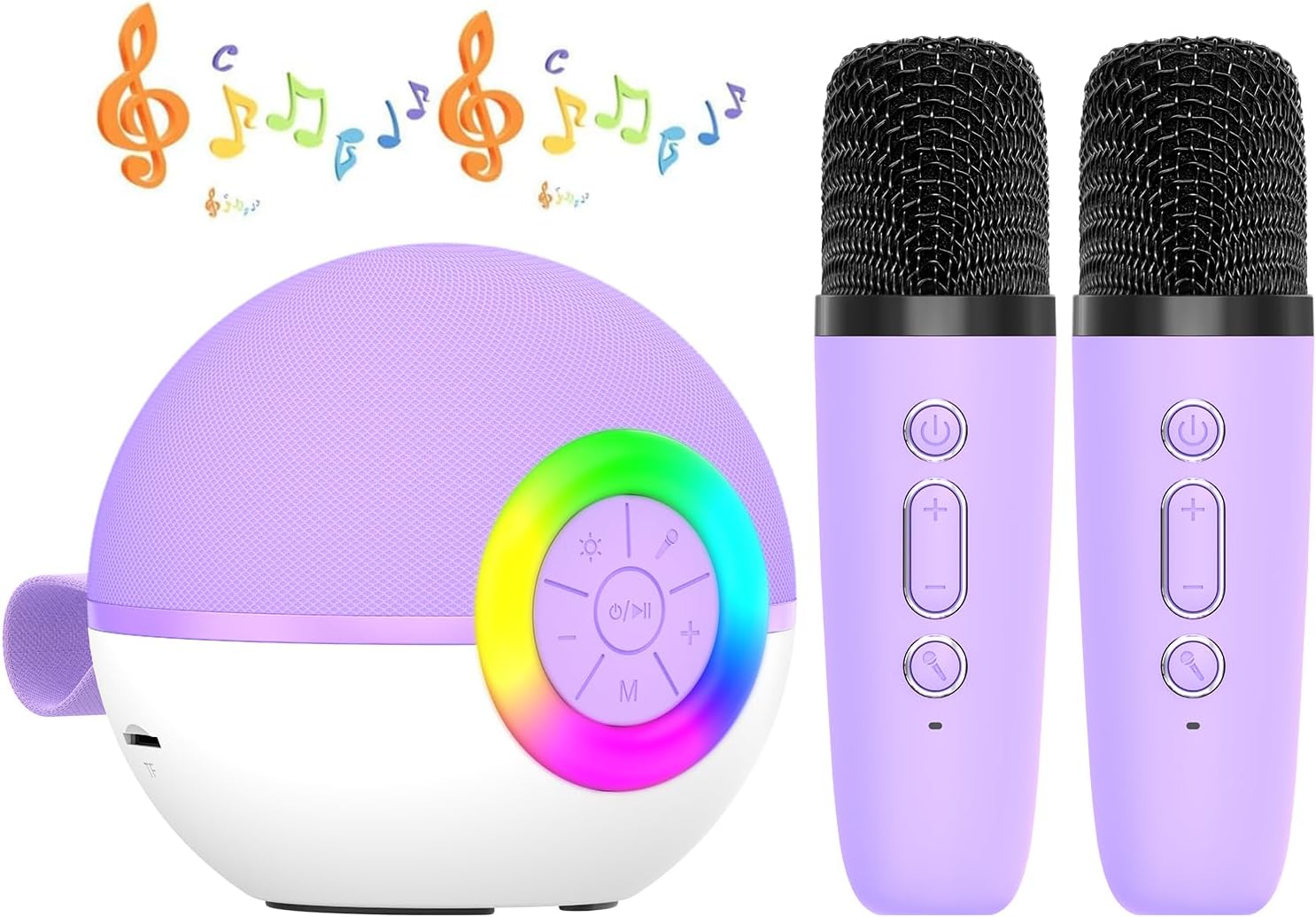 ZONEY Karaoke Machine for Kids, Mini Portable Bluetooth Speaker with 2 ...