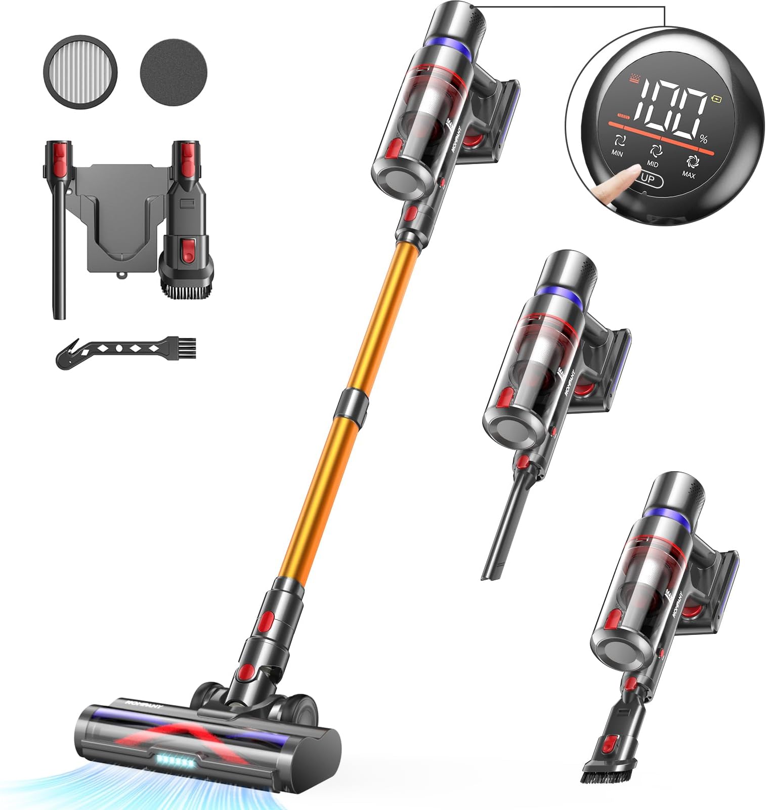 Amazon.com - HONITURE S13 Pro Cordless Vacuum Cleaner, 450W 38KPA ...
