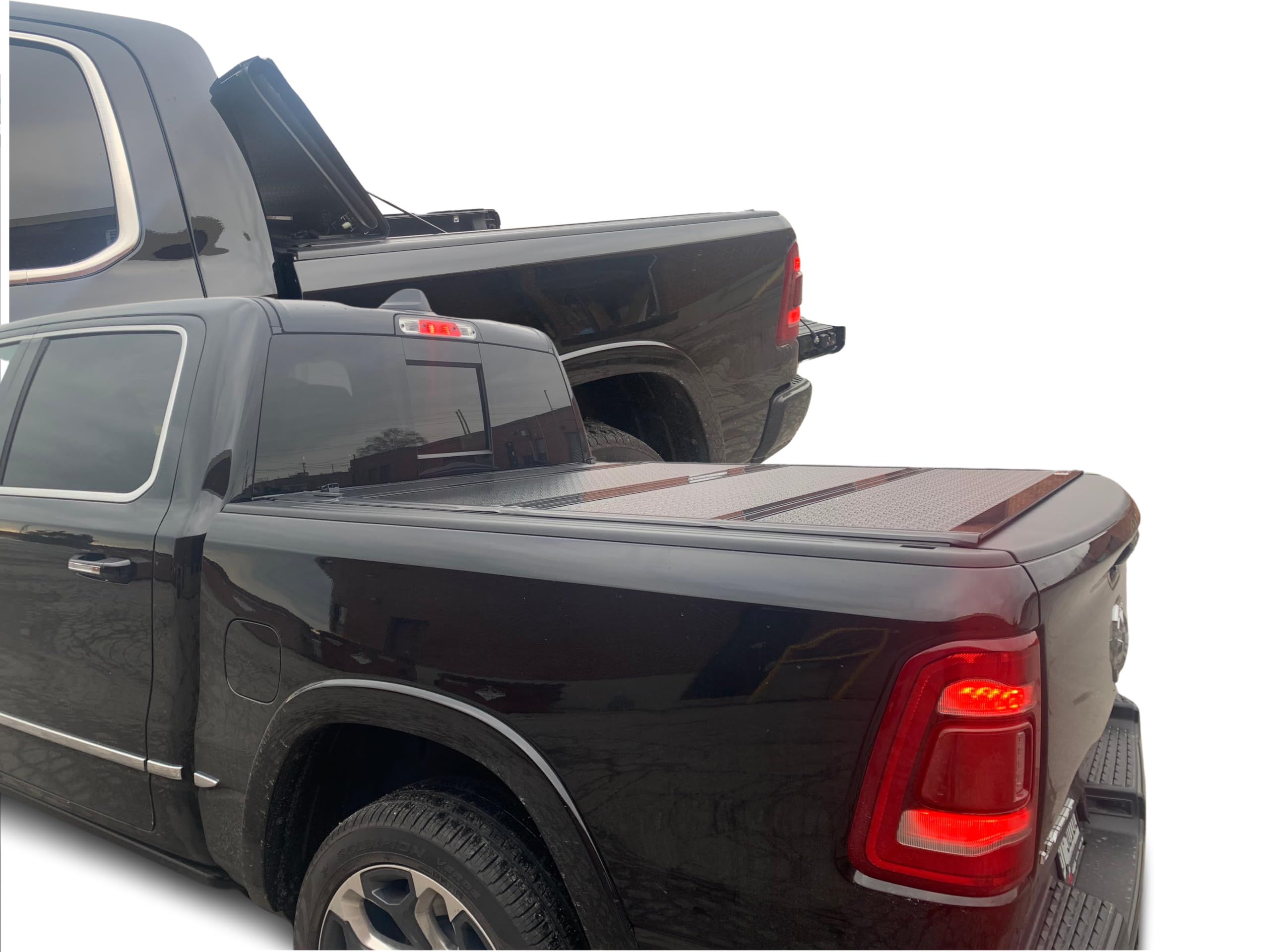 Cheetah Flip Back Hard Trifold Tonneau Cover (Dodge RAM 2009-2025 5.7 ...