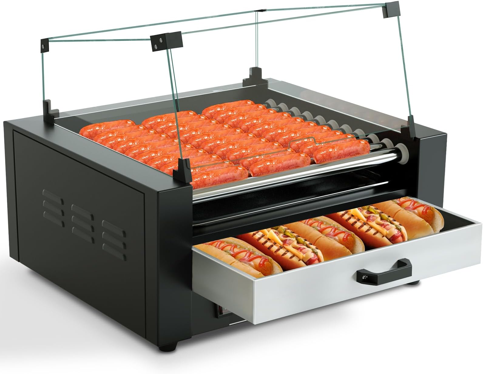 Amazon.com: ROVSUN 30 Hot Dog 11 Roller, Hot Dog Roller Warmer Grill ...