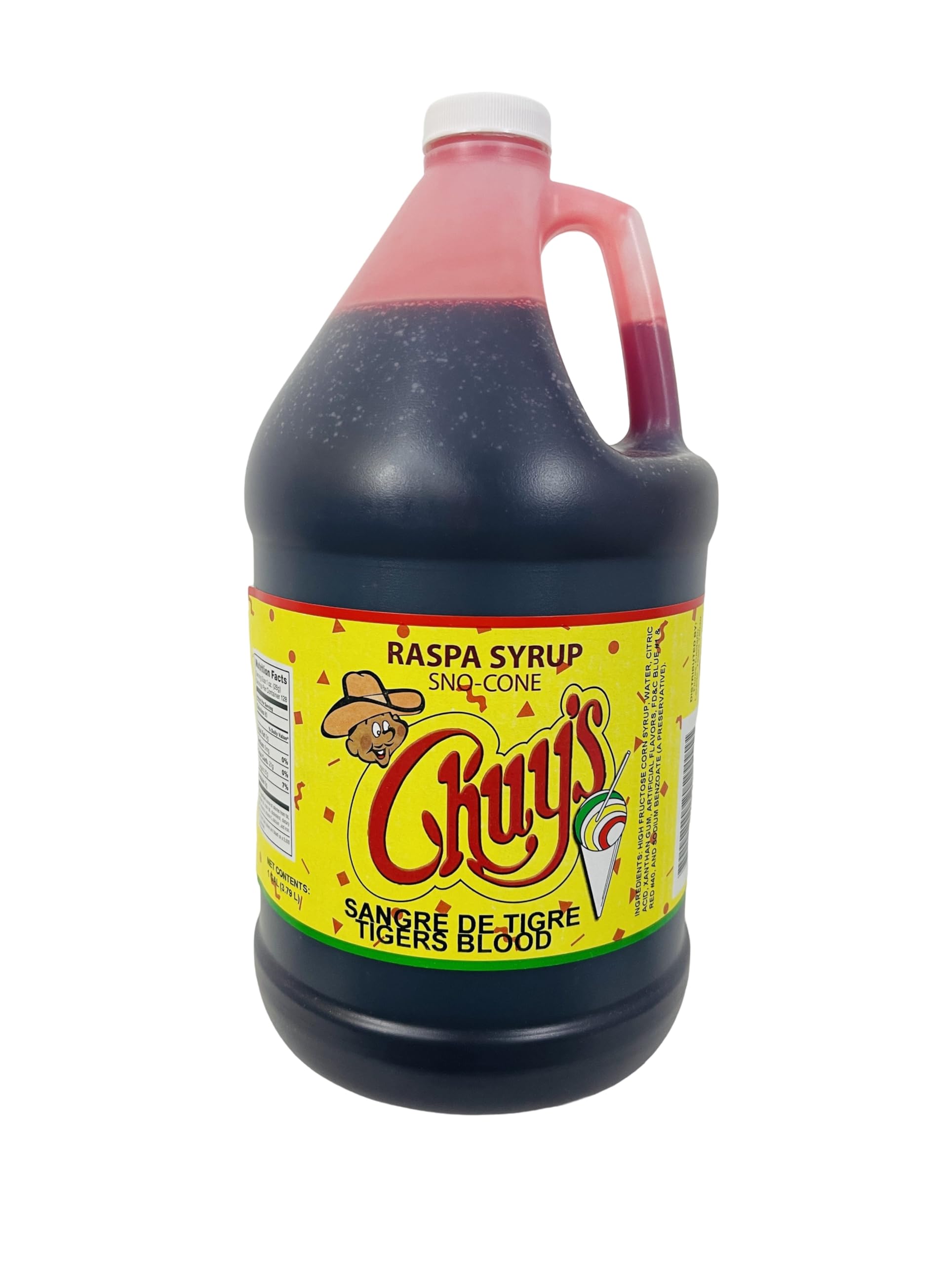 Amazon.com : Tiger's Blood Sno Cone Syrup 1 Galon 128 Ounce Raspa ...