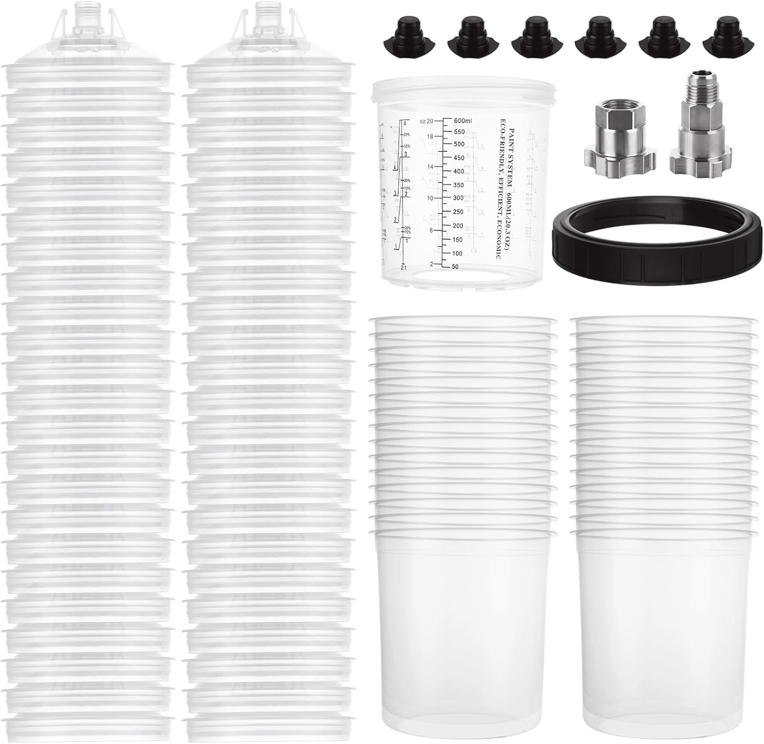 Amazon.com: YAYODS 50 Pack Disposable Paint Sprayer Gun Cup Liner and ...