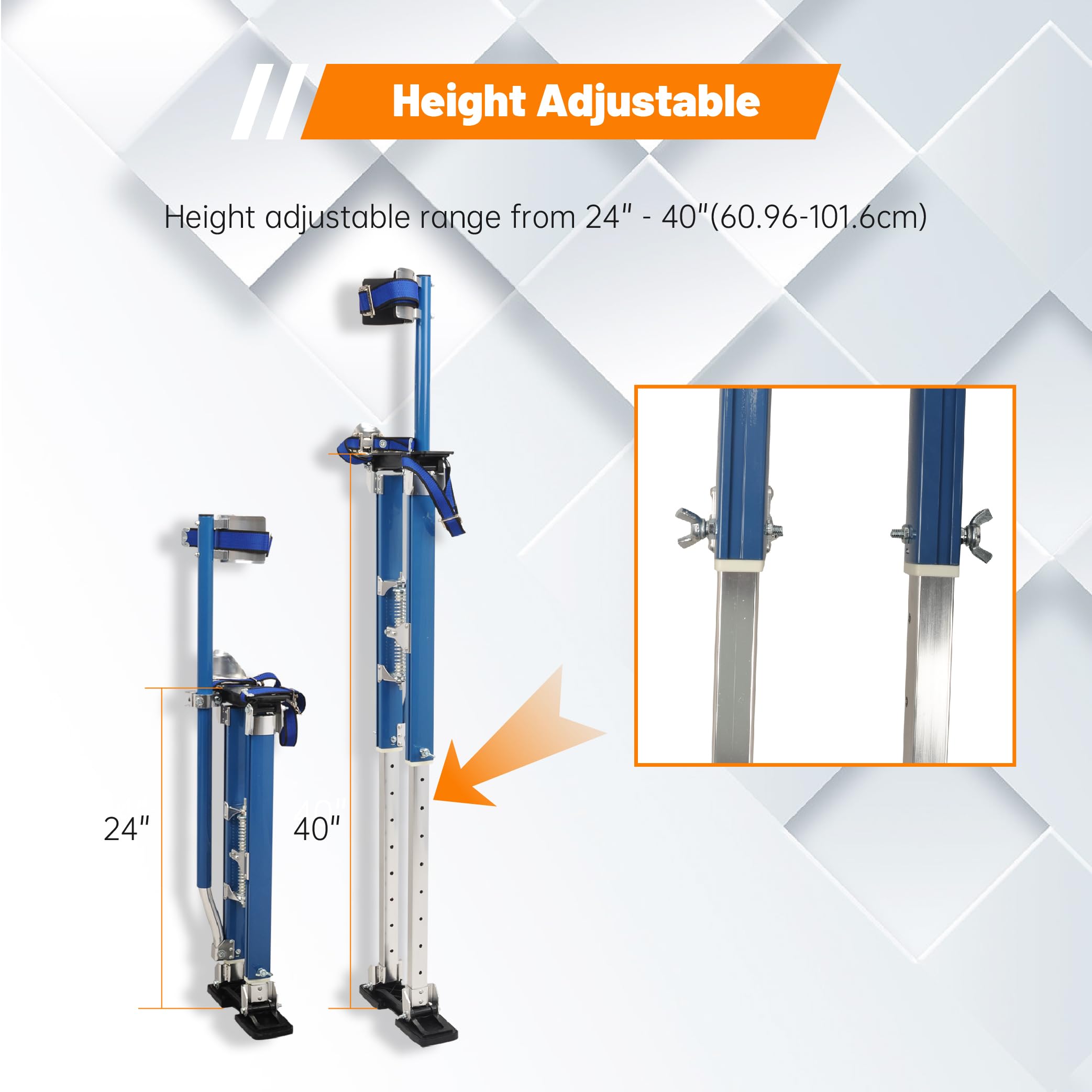 Snapklik.com : Higehio 24"-40" Professional Drywall Stilts For Adults ...