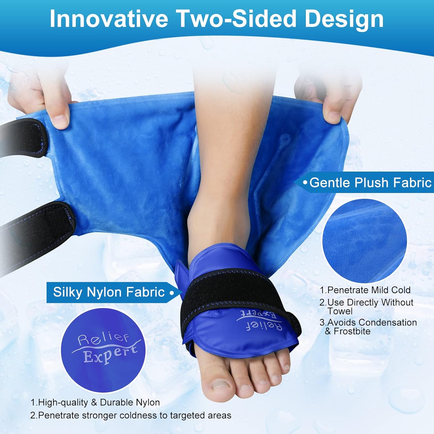 Buy Relief Expert Ankle Ice Pack Wrap for Injuries Foot Ice Pack for ...