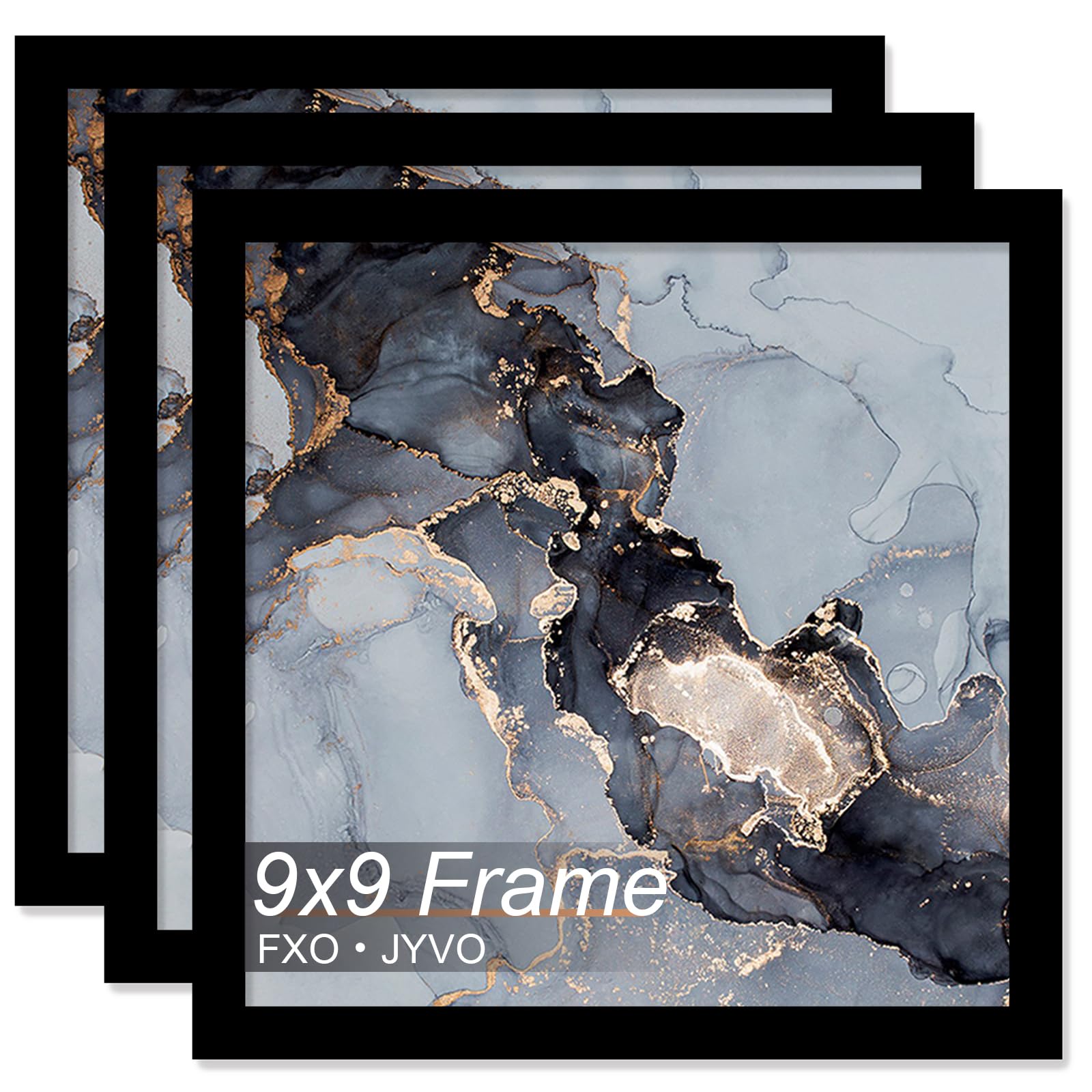 Amazon.com - Fxojyvo 9x9 Frame Set of 3, Black Picture Frame for 9 x 9 ...