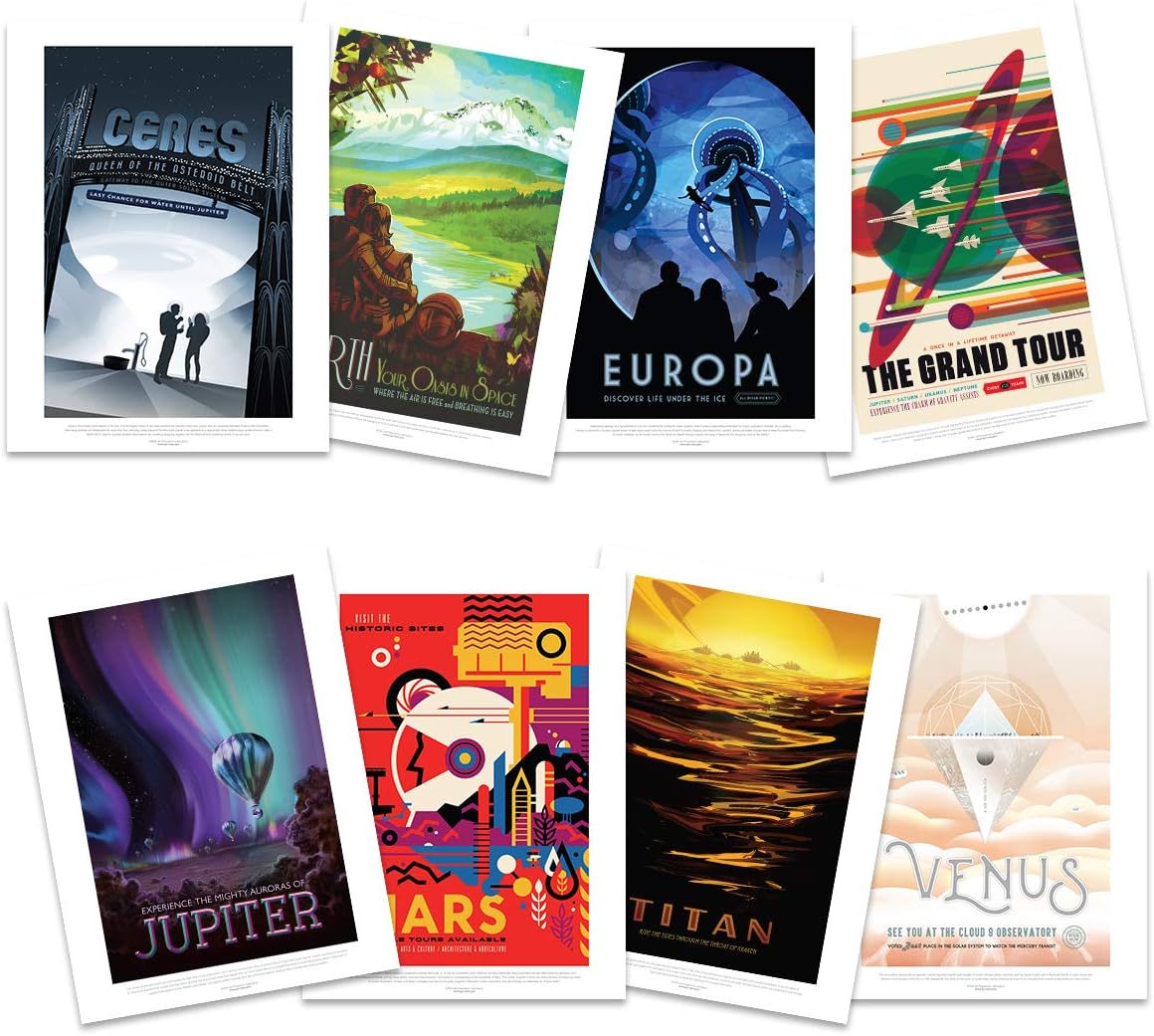 the lazy panda card company Set of 8 A4 Space Posters - Great present ...