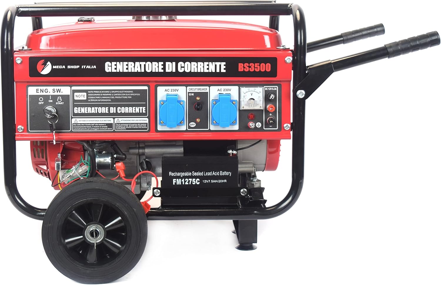 Generatore di Corrente 3000W Benzina 4 tempi con 2 prese 230V con ...