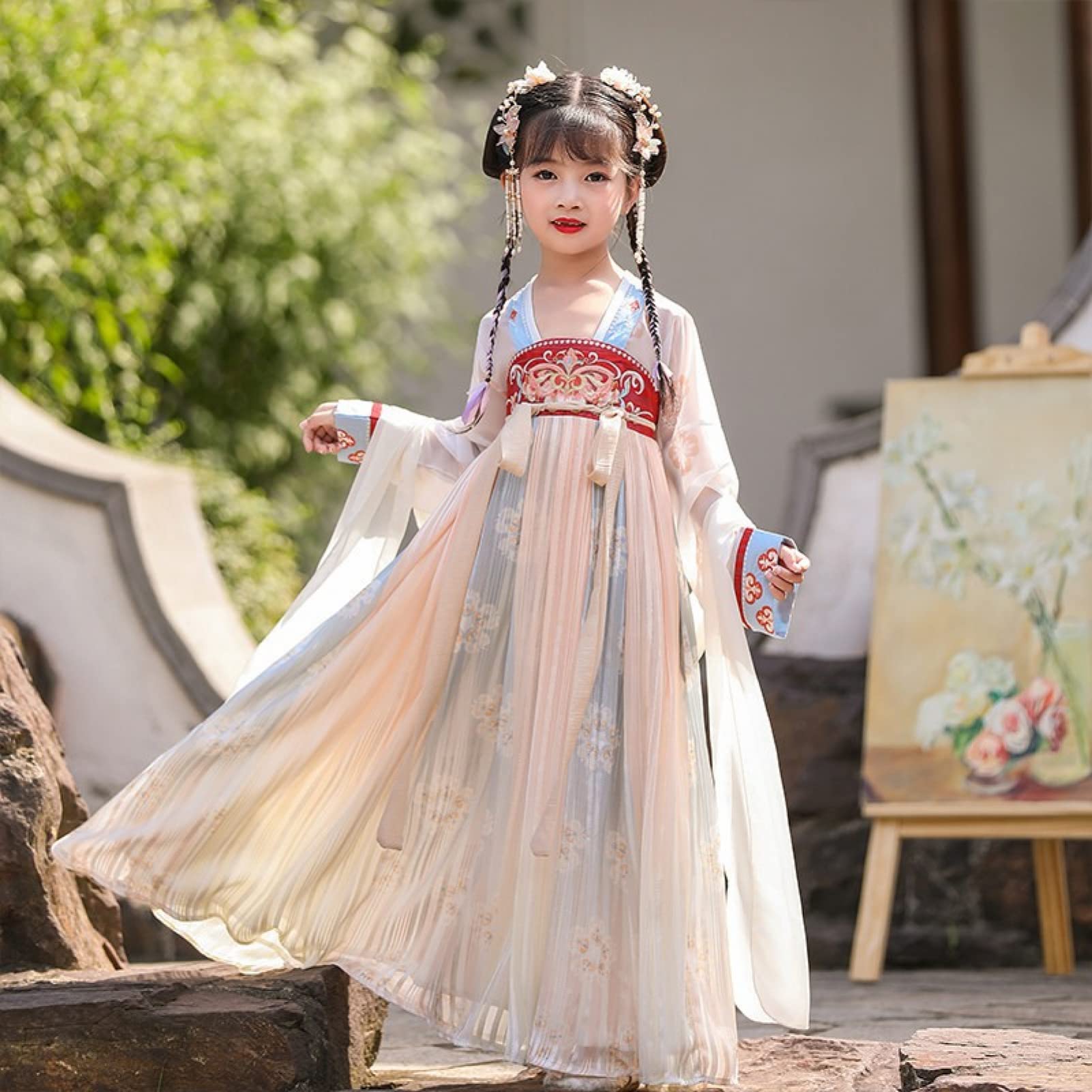 Buy QYTS Children Costume Hanfu Skirt, Dance Costume, Photo Props Hanfu ...