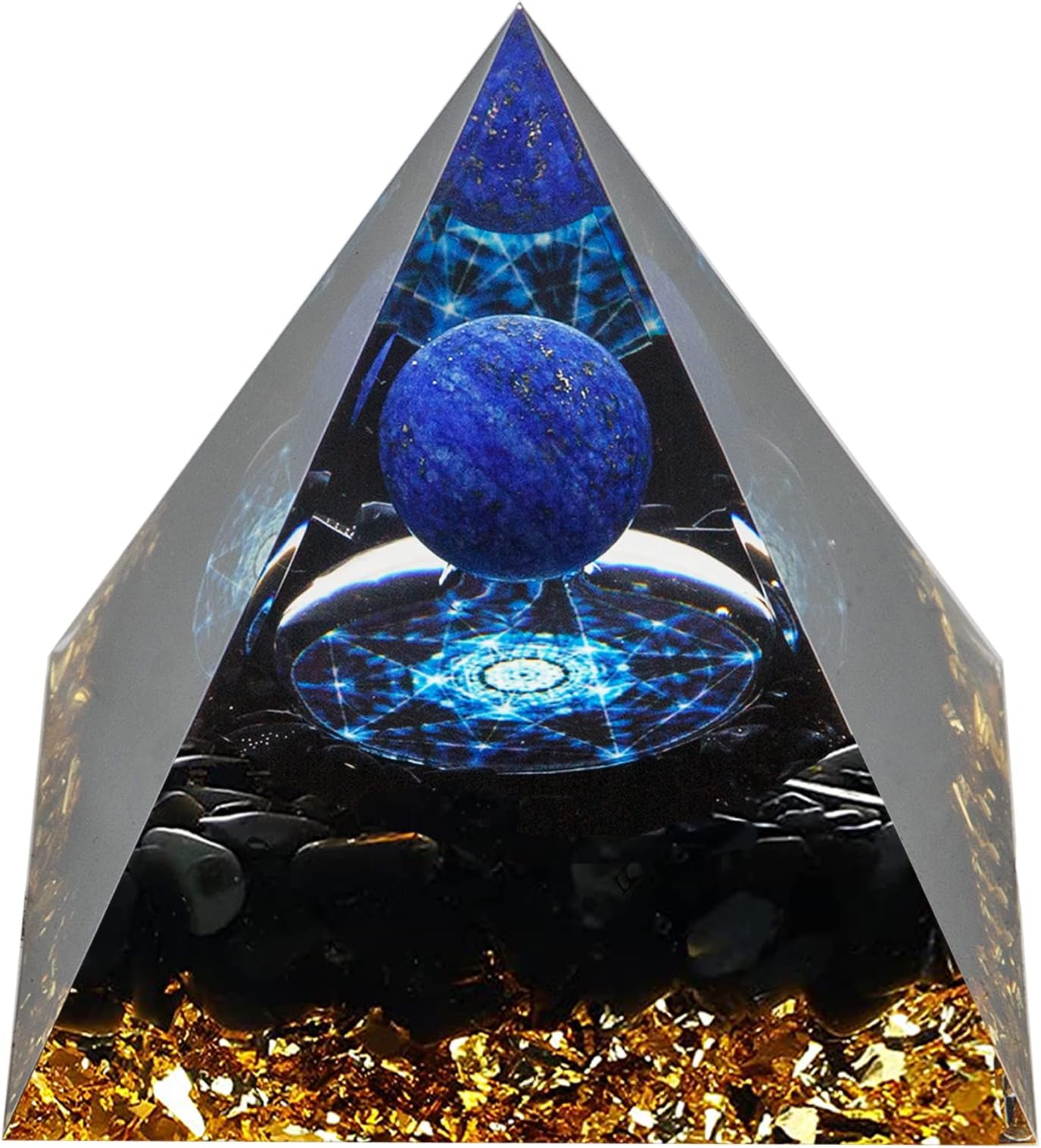 Amazon.com: Orgone Pyramid, Lapis Lazuli Healing Crystal Pyramid and ...