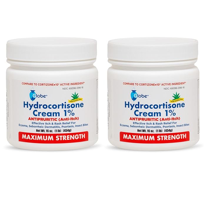 Buy Globe Hydrocortisone Maximum Strength Cream 1% w/ Aloe, 16 oz, Anti ...