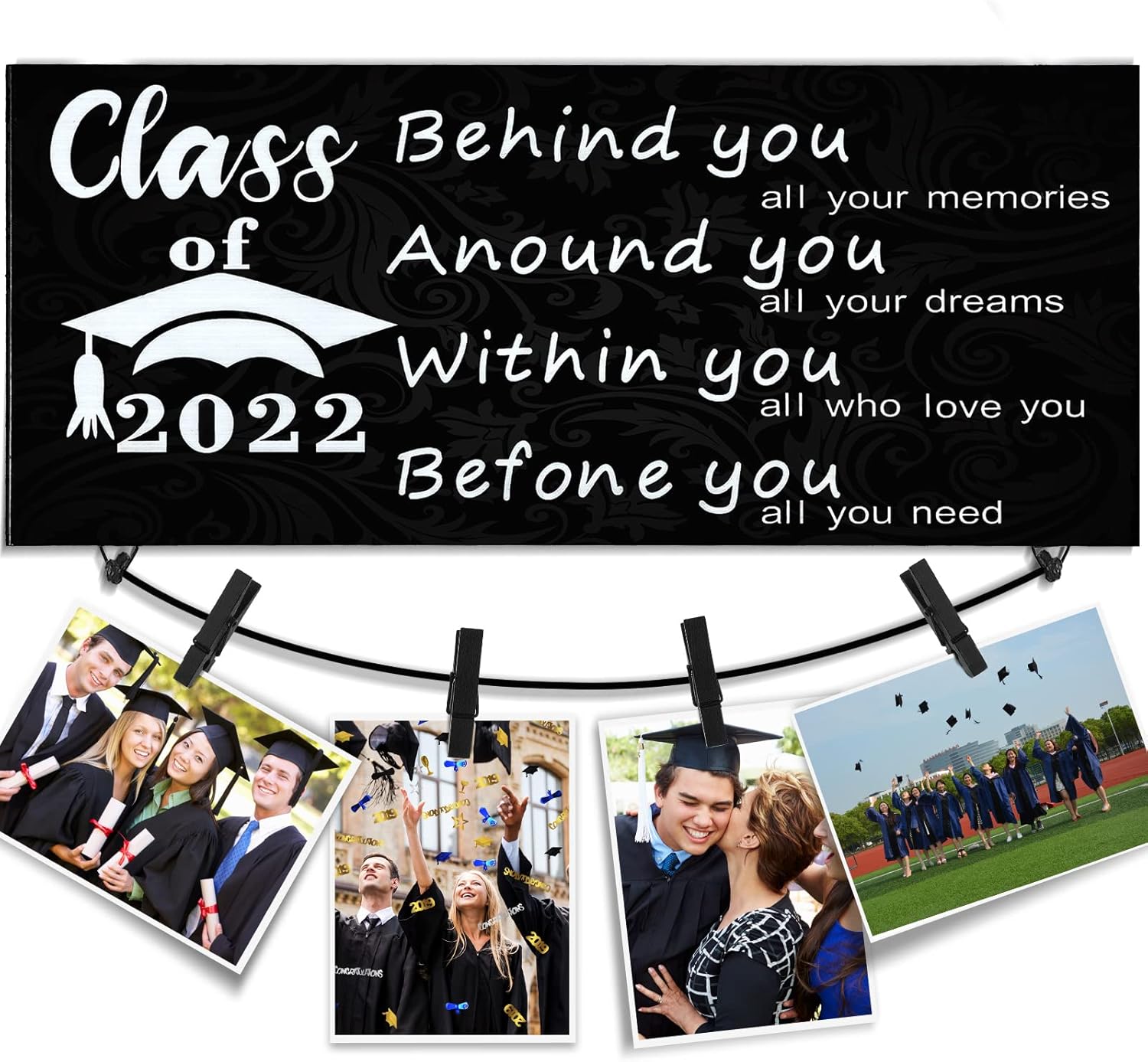 Amazon.com: Yookeer Class of 2022 Wood Photo Frame Picture Frame with ...