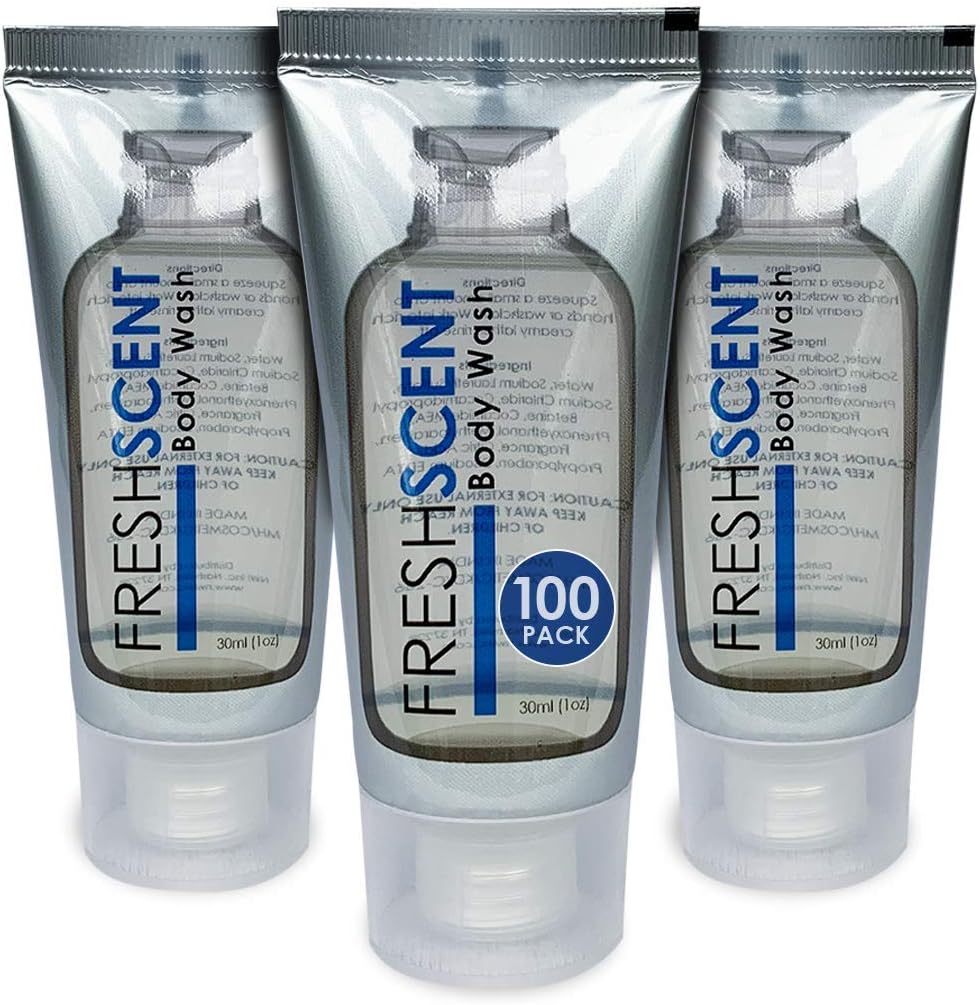 Amazon.com : BERGMAN KELLY Travel Size Body Wash (1 fl oz, 50 PK, White ...