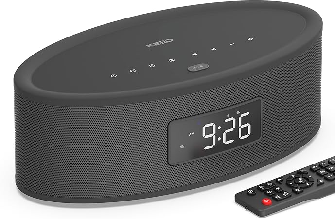 Amazon.com: KEiiD Bluetooth Clock Radio Speaker with Dual Music/Radio ...