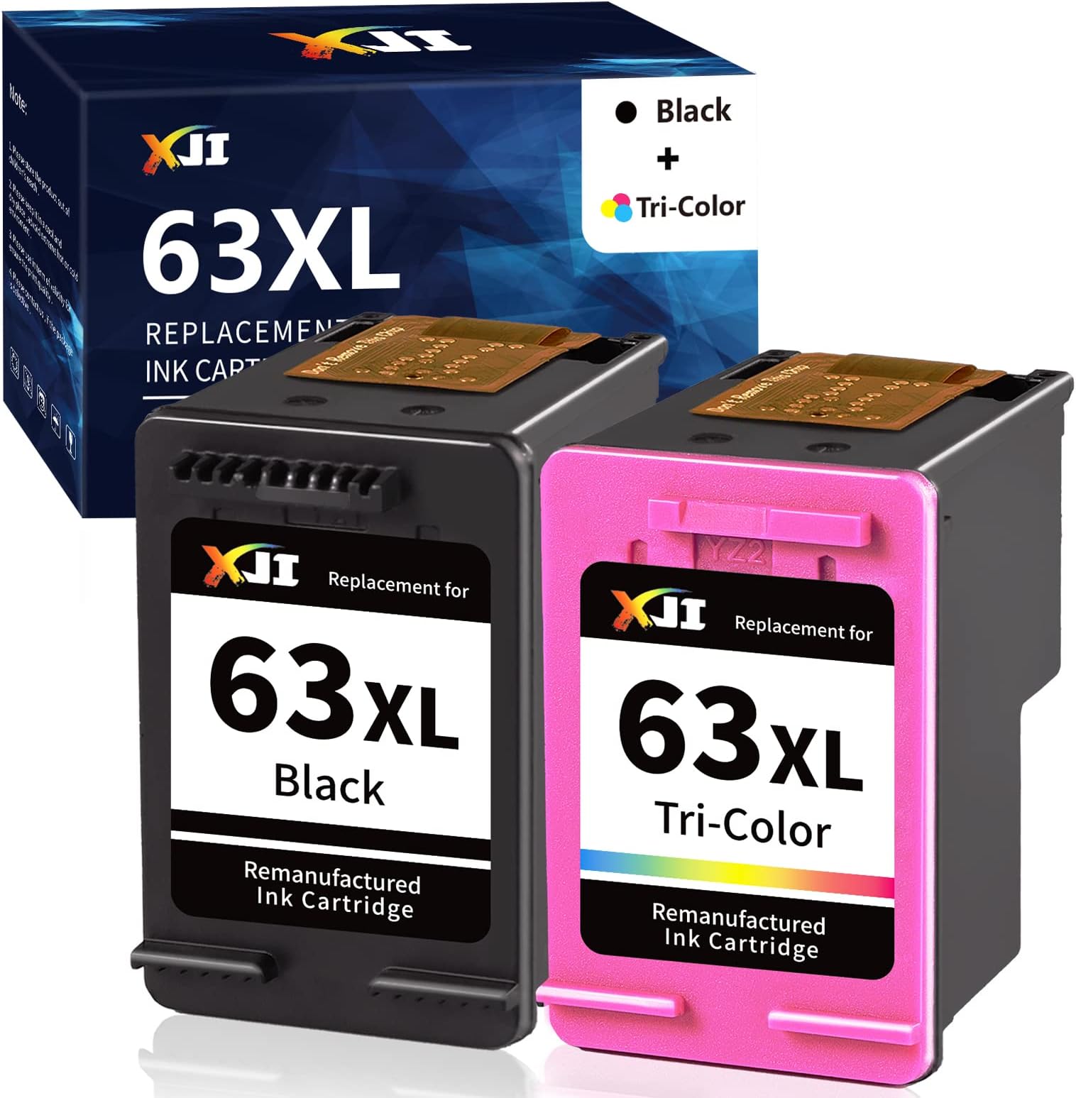 Amazon.com: XJI Remanufactured Ink Cartridges Replacement for HP Ink 63 ...